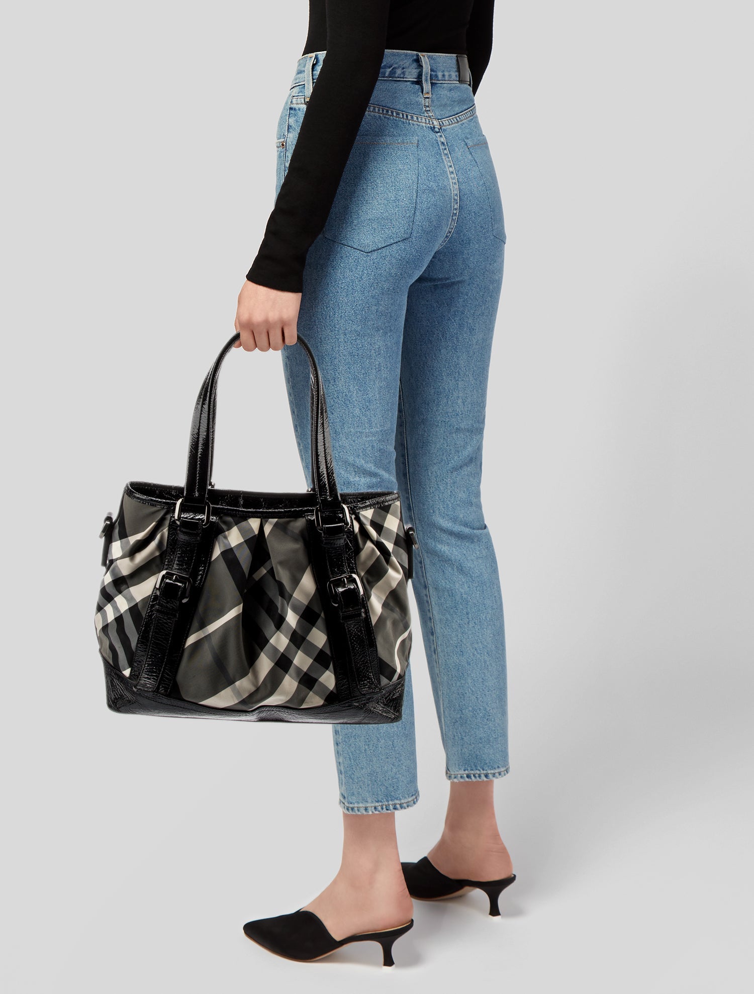 Burberry Beat Check Shoulder Bag - Black Shoulder Bags, Handbags ...