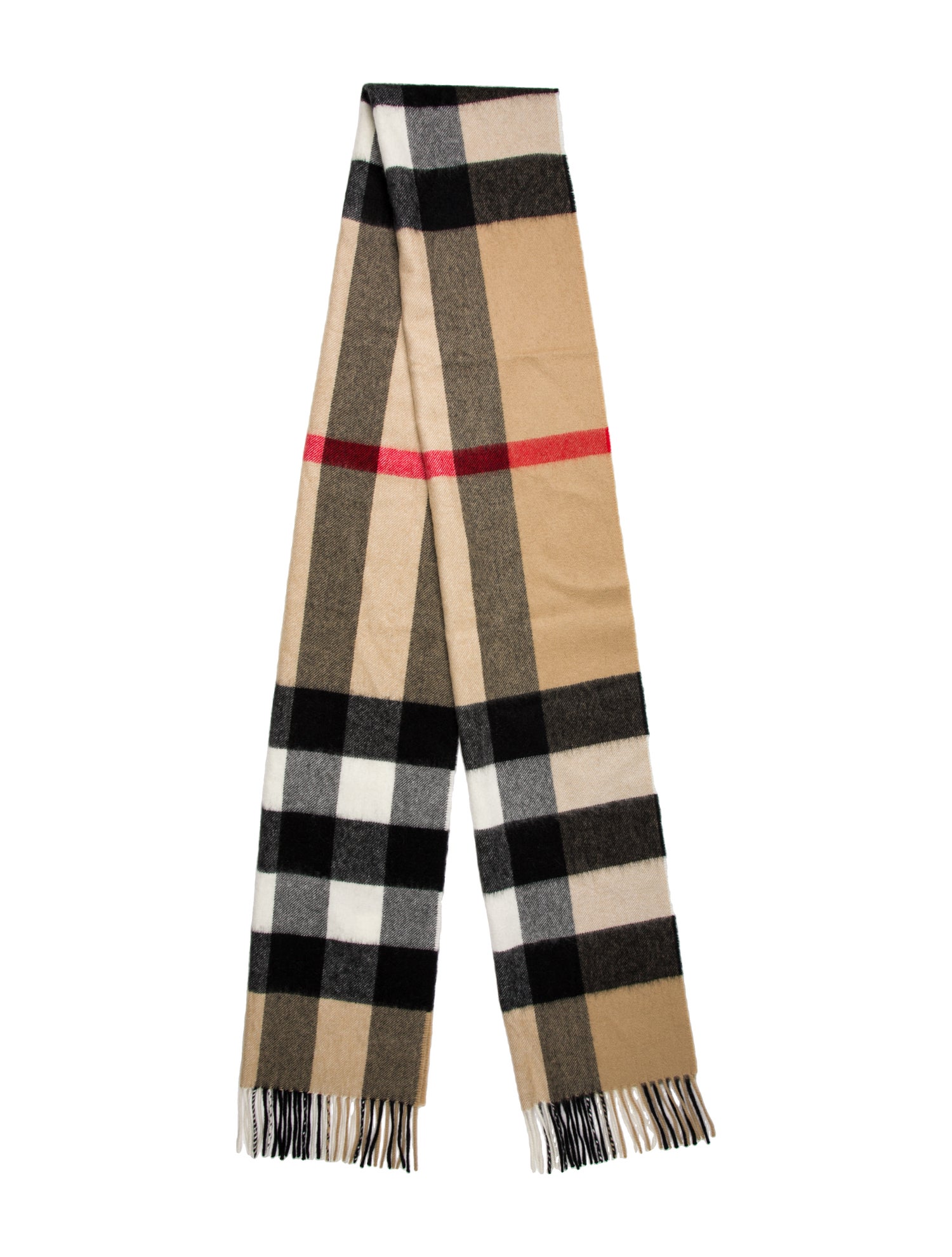 Burberry Cashmere Exploded Check Pattern Scarf - Neutrals Scarves and ...