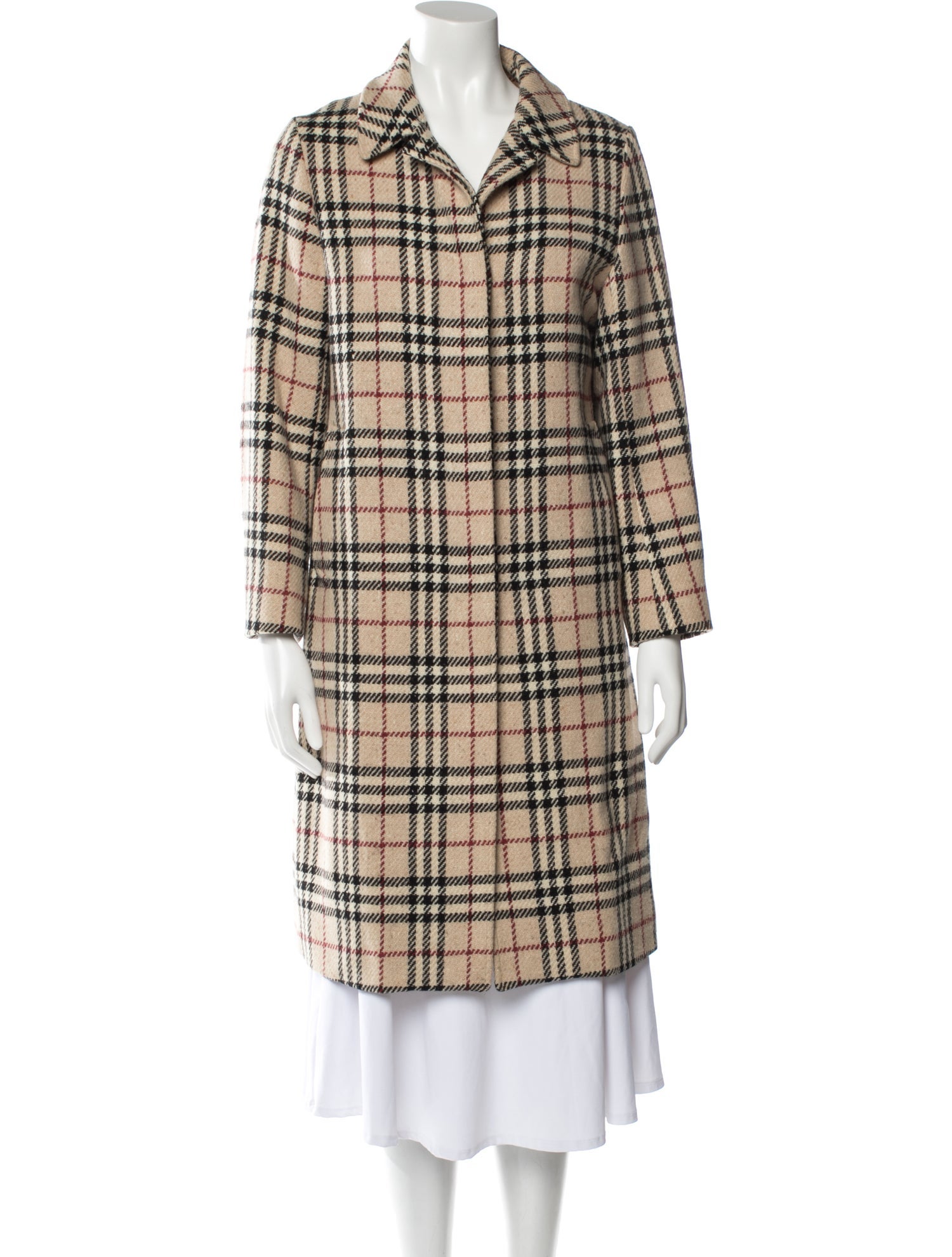 Burberry London Lambswool Plaid Print Parka - Neutrals Coats, Clothing ...