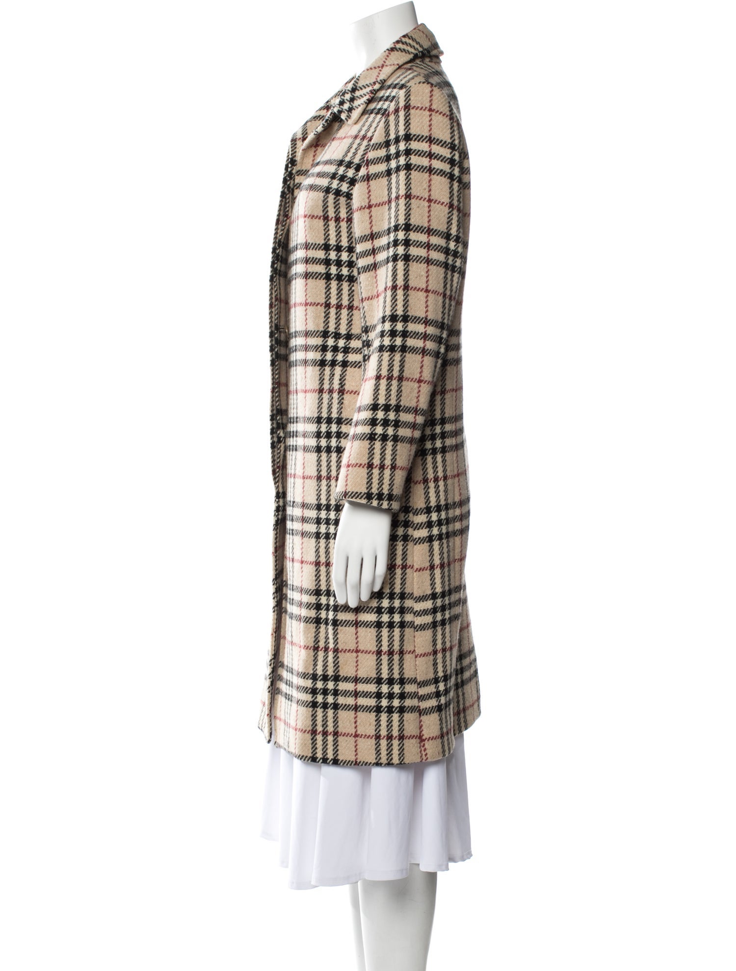 Burberry London Lambswool Plaid Print Parka - Neutrals Coats, Clothing ...