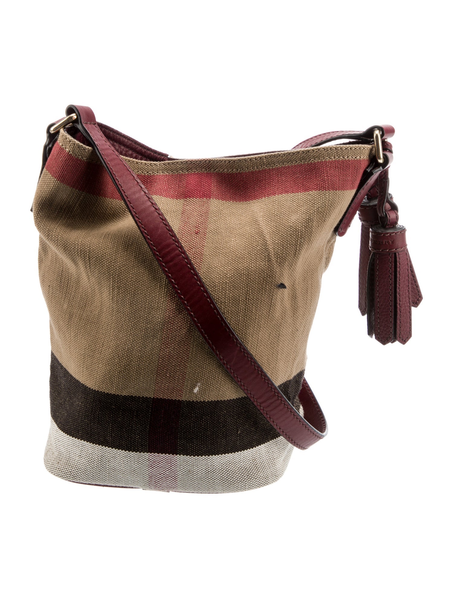 Burberry Check Bucket Bag - Brown Bucket Bags, Handbags - BUR411523 ...