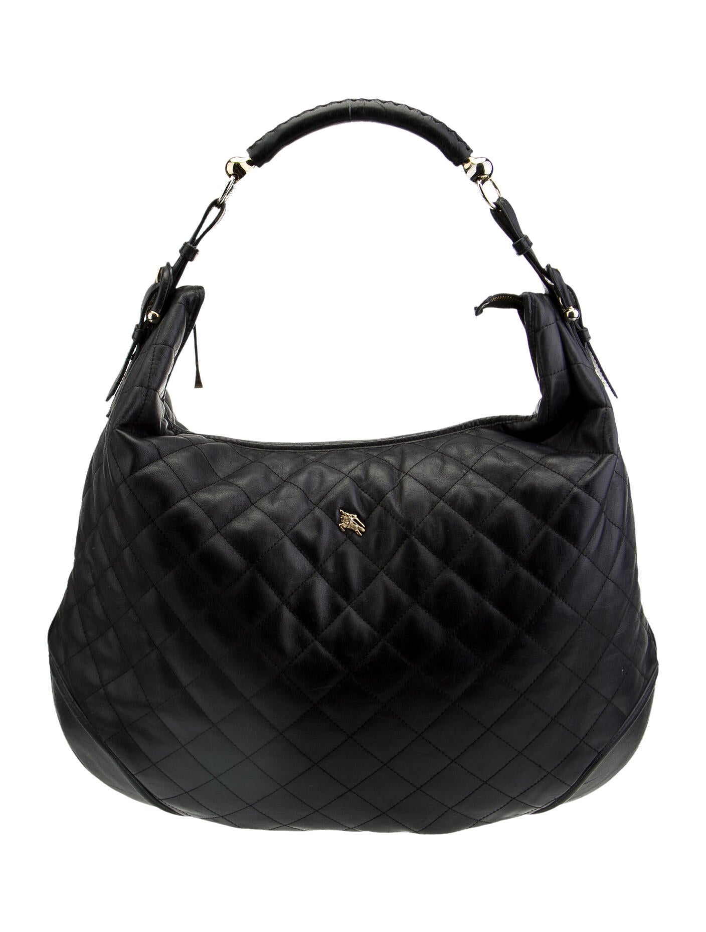Burberry Large Quilted Leather Hobo - Black Hobos, Handbags - BUR412025 ...