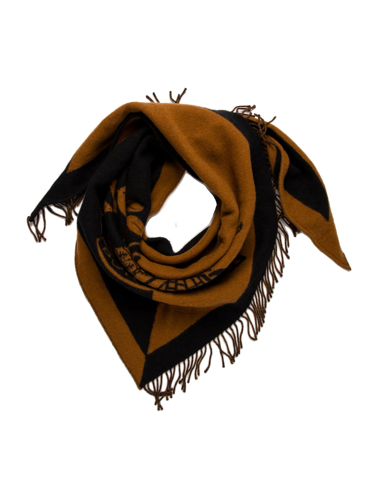 Burberry Wool Printed Scarf - Brown Scarves and Shawls, Accessories ...