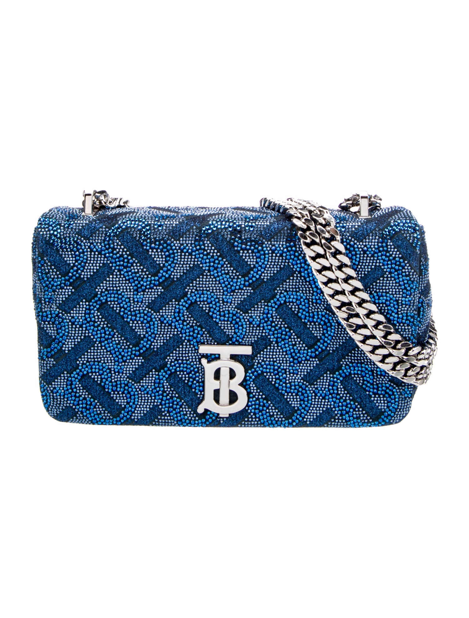 Burberry Sequined TB Monogram Lola Crossbody - Blue Shoulder Bags ...