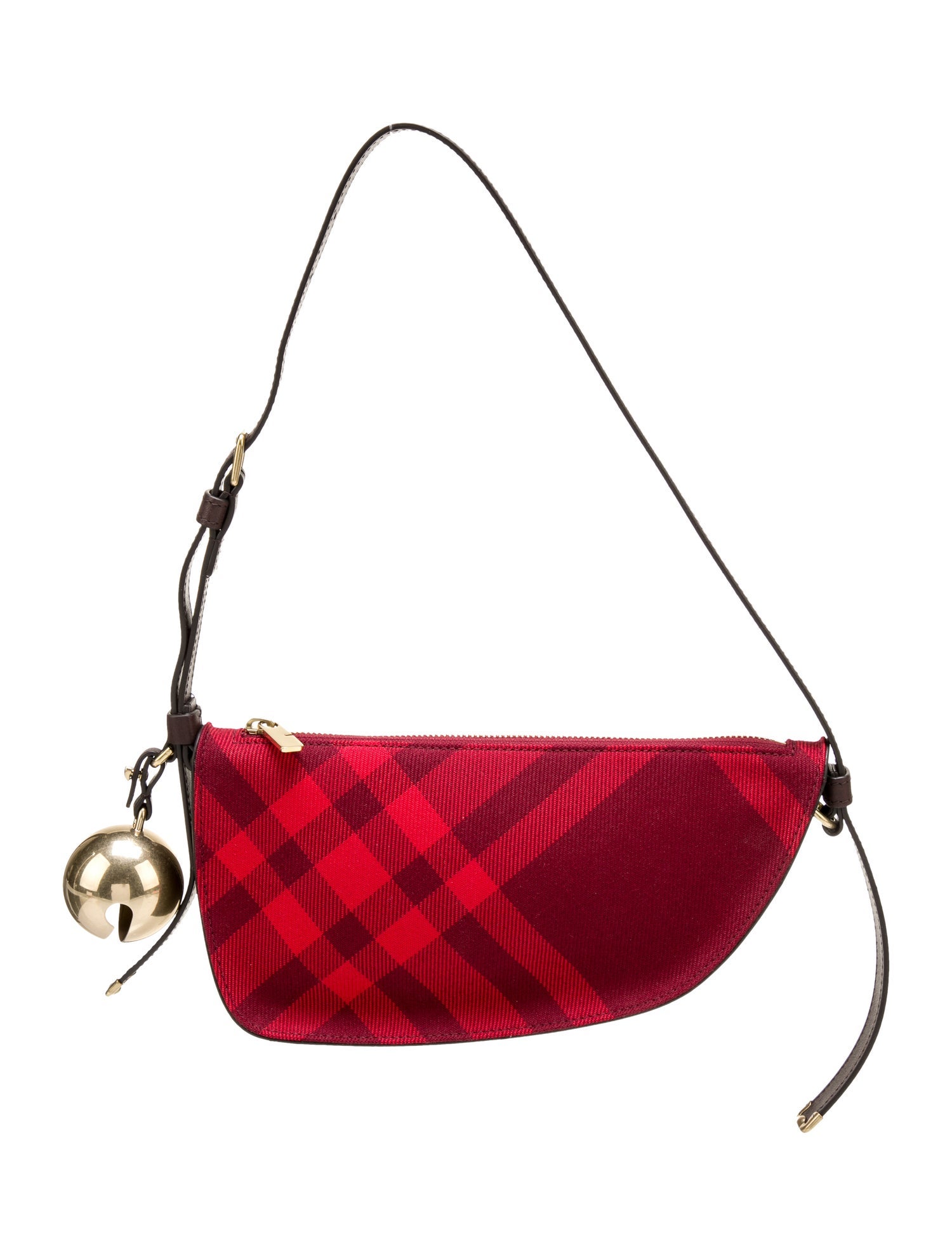 Burberry Check Mini Shield Shoulder Bag - Red Shoulder Bags, Handbags ...