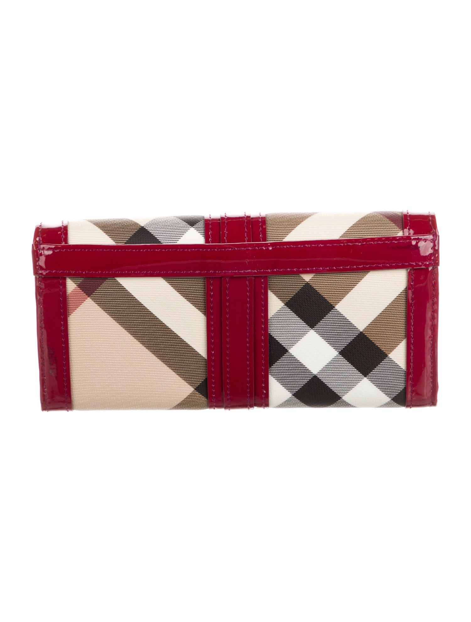 Burberry Plaid Print Continental Wallet - Black Wallets, Accessories ...
