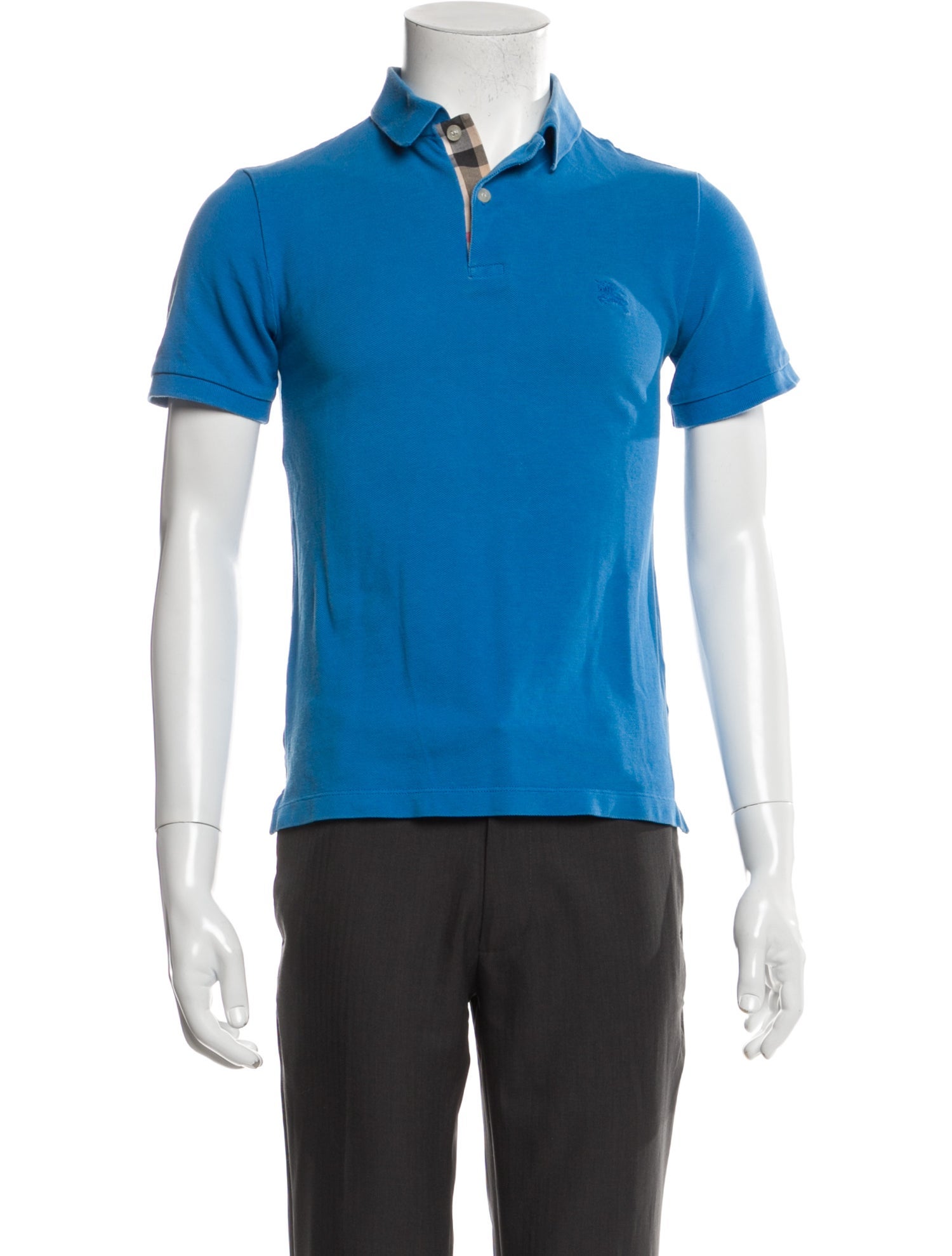 Burberry Brit Collar Short Sleeve Polo Shirt - Blue Polos, Clothing ...