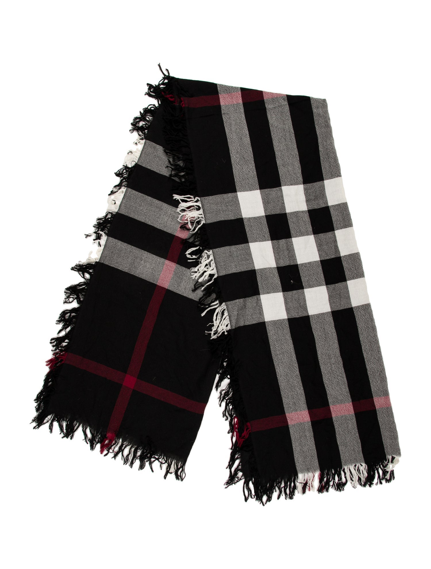 Burberry Plaid Print Scarf - Blue Scarves and Shawls, Accessories ...