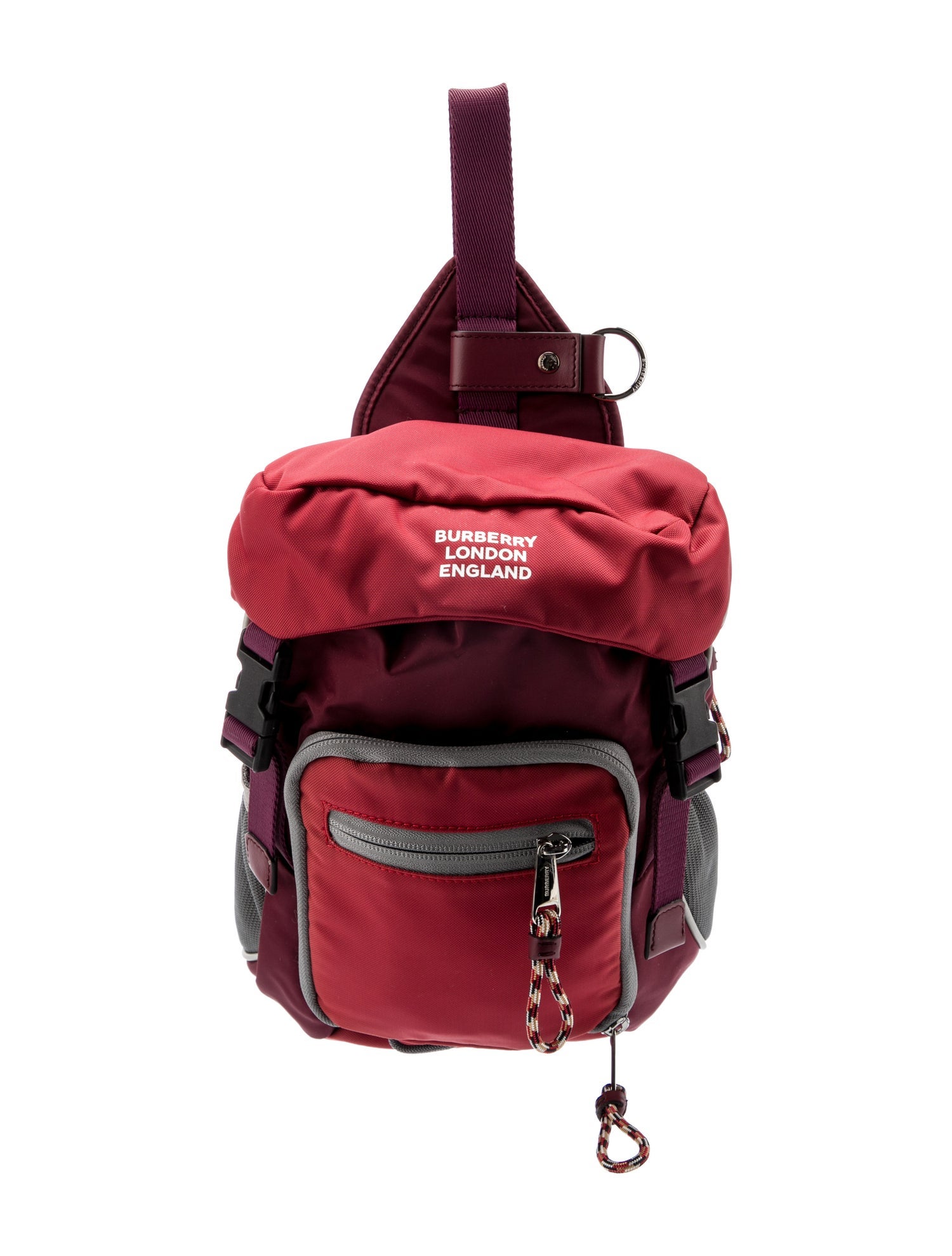 Burberry Nylon Leo Sling Backpack w/Tags - Red Backpacks, Handbags ...