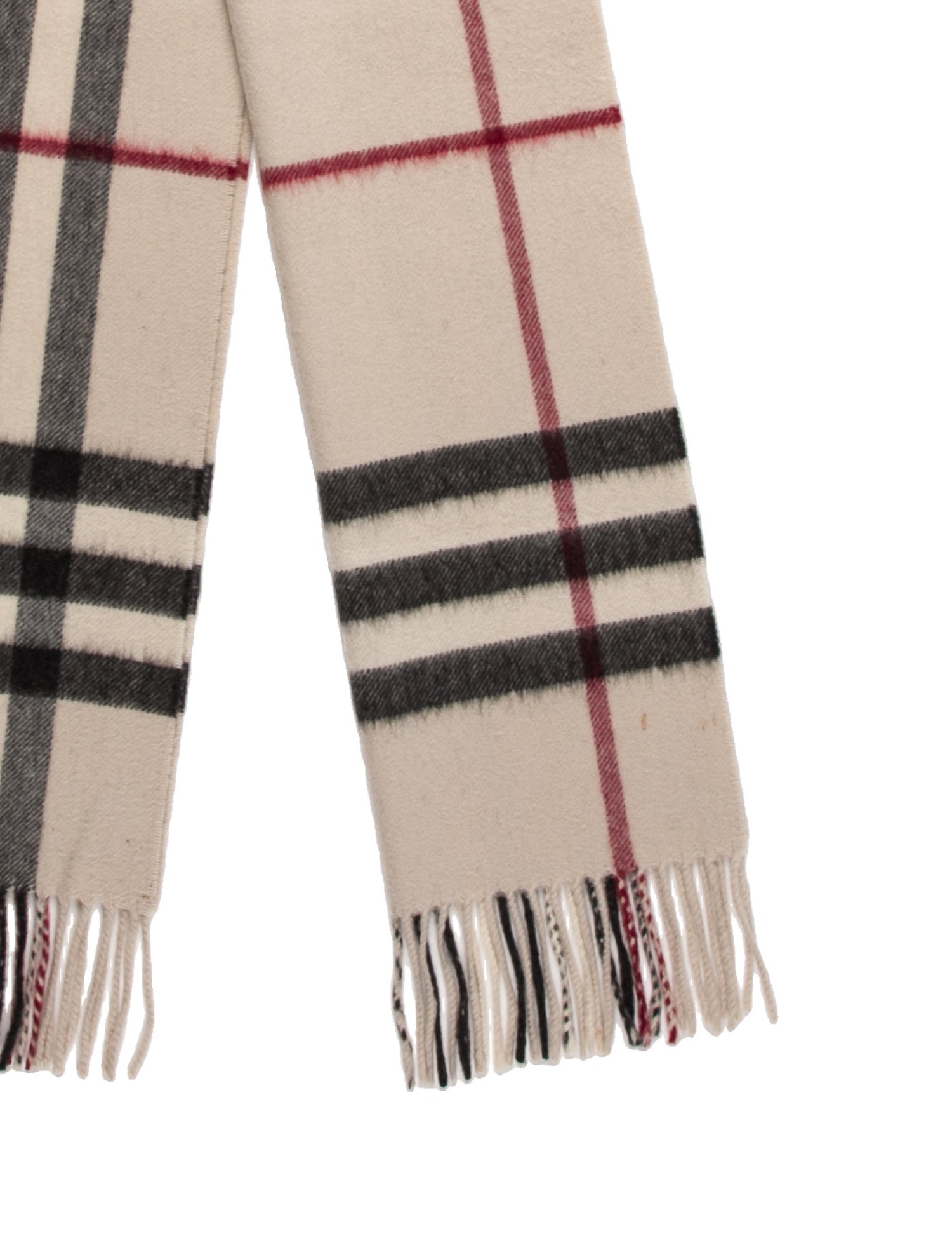 Burberry Cashmere Plaid Print Scarf - Grey Scarves and Shawls ...