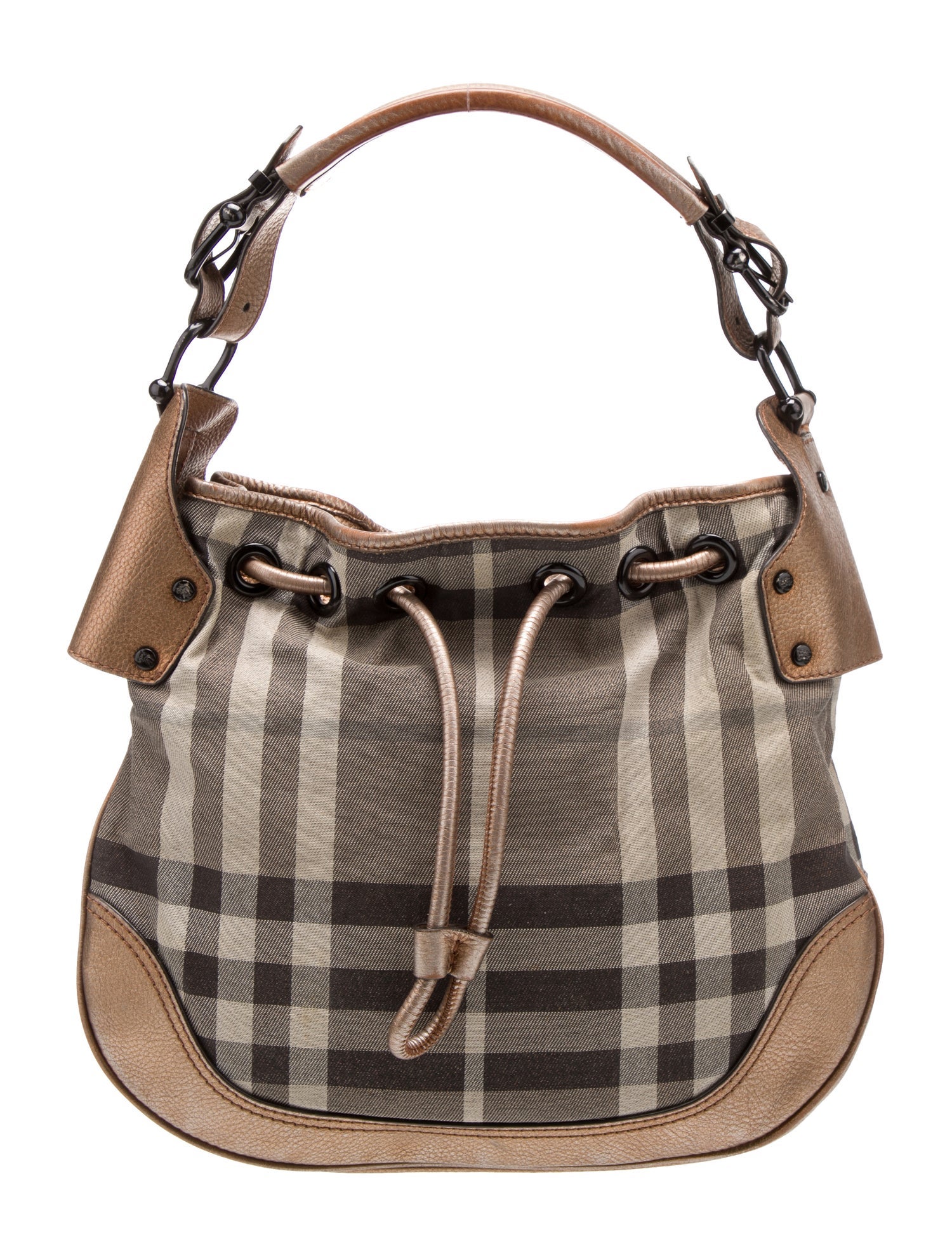 Burberry House Check Hobo - Brown Hobos, Handbags - BUR425826 | The ...
