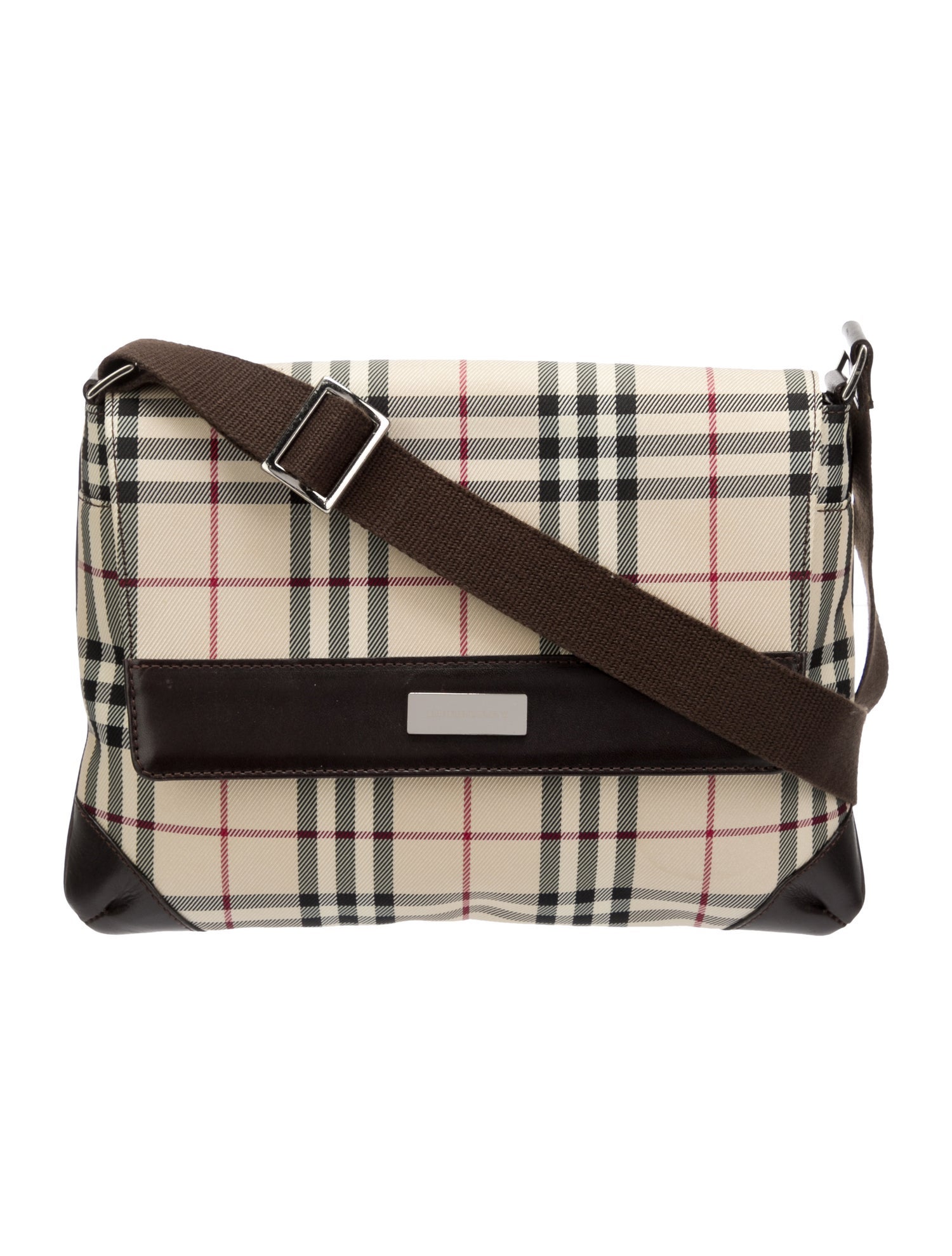 Burberry Nova Check Messenger Bag - Brown Shoulder Bags, Handbags ...