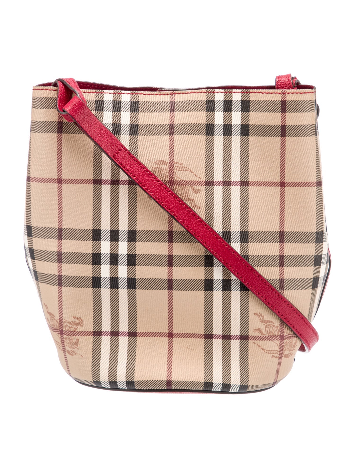 Burberry Haymarket Check Lorne Bucket Bag - Neutrals Bucket Bags, Handbags - BUR423417 | The ...