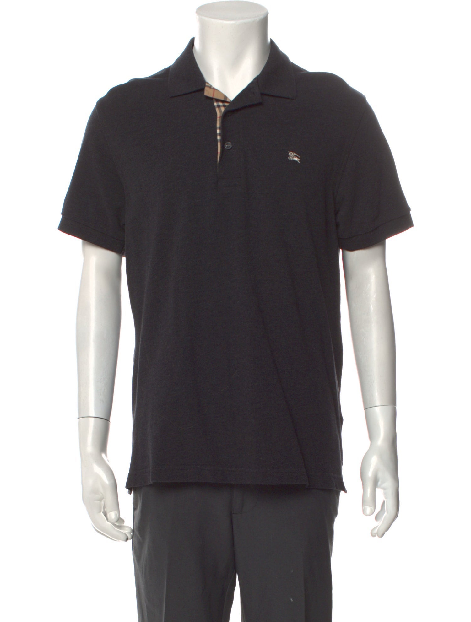 Burberry London Collar Short Sleeve Polo Shirt - Grey Polos, Clothing ...