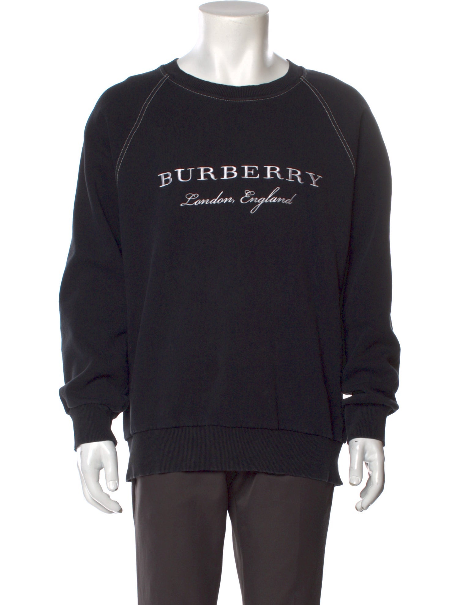 Burberry Graphic Print Crew Neck Sweatshirt - Black Sweatshirts ...