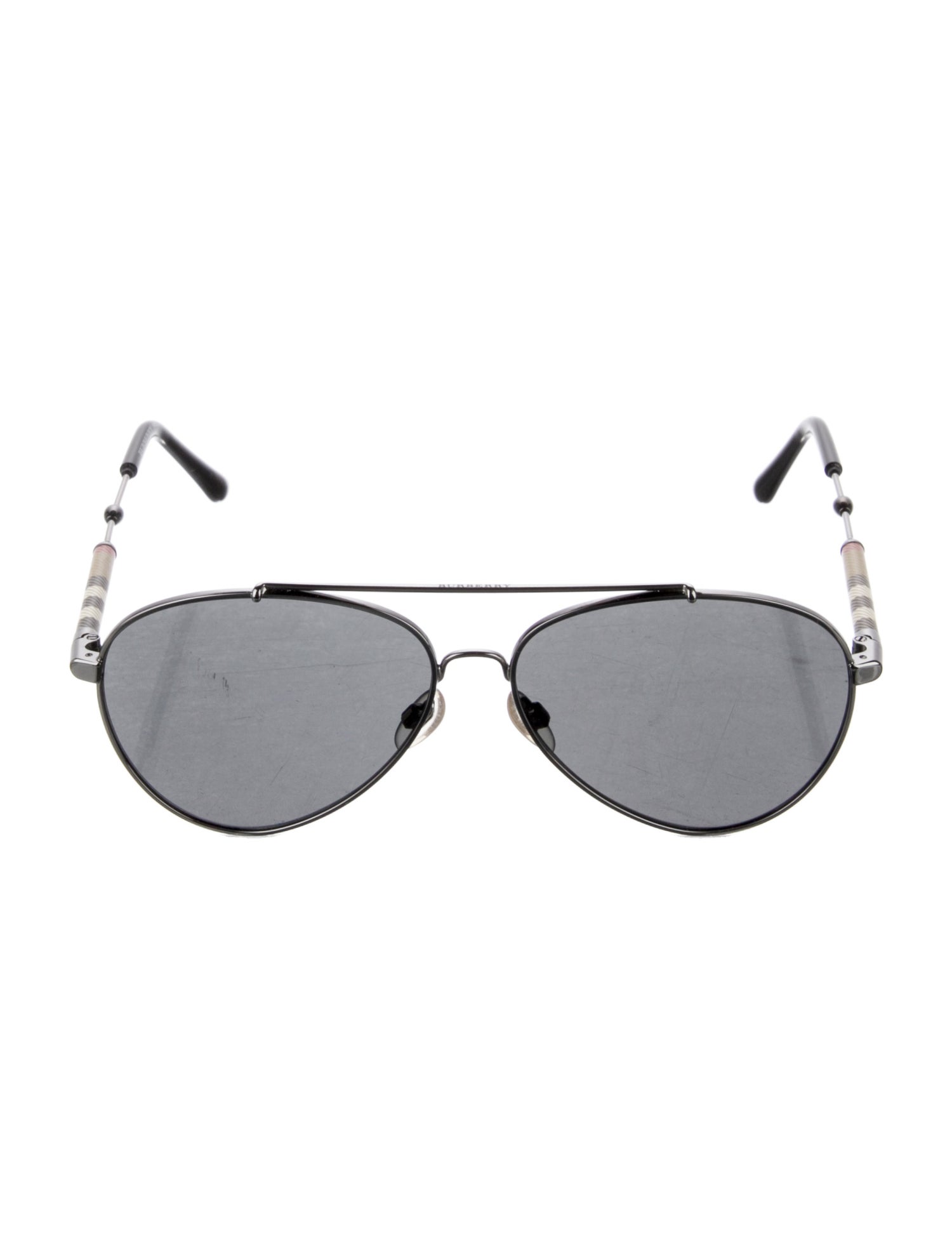 Burberry Aviator Mirrored Sunglasses - Silver Sunglasses, Accessories ...