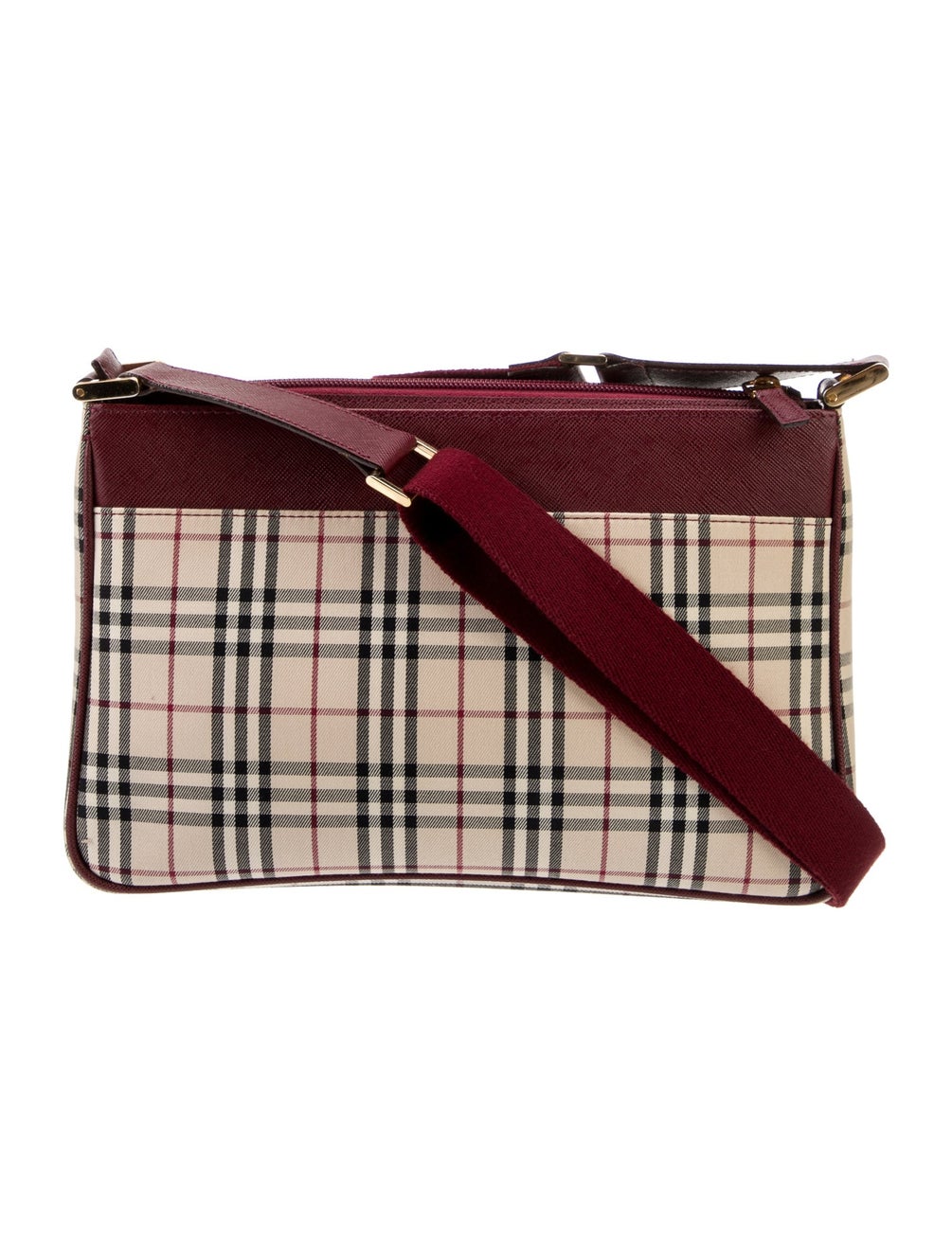 Burberry Canvas Nova Check Pattern Crossbody Bag - Neutrals Crossbody ...