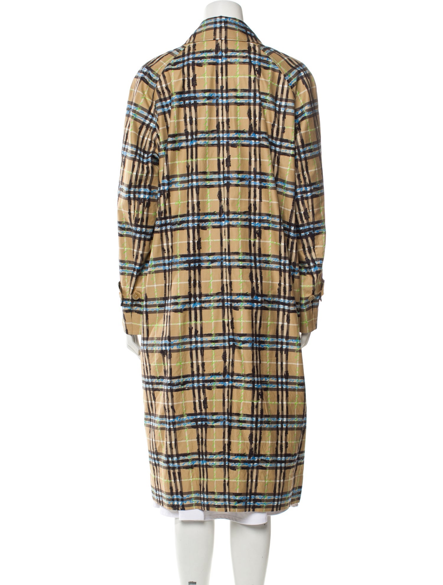 Burberry London Plaid Print Coat - Neutrals Coats, Clothing - BUR427962 ...