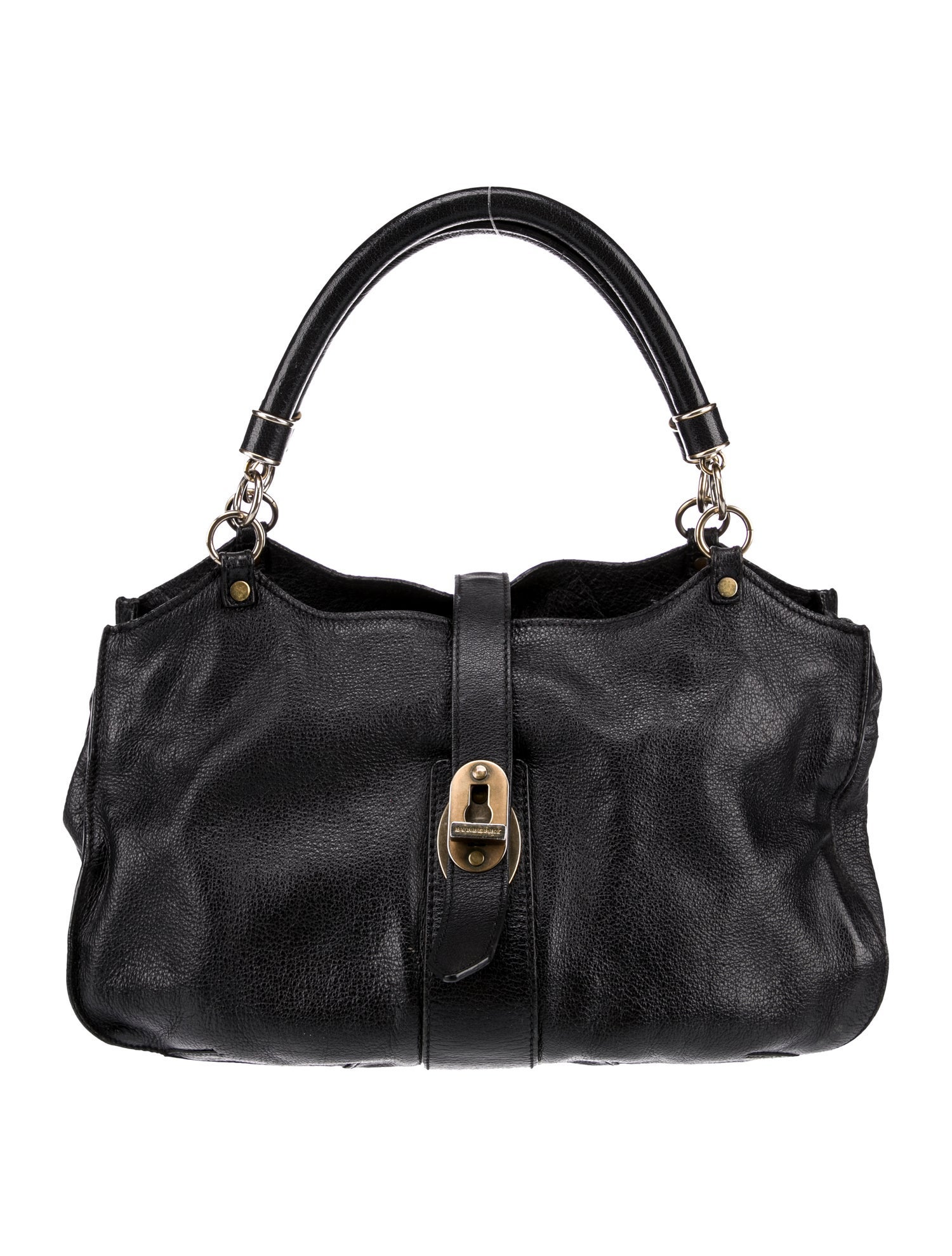 Burberry Leather Shoulder Bag - Black Shoulder Bags, Handbags ...