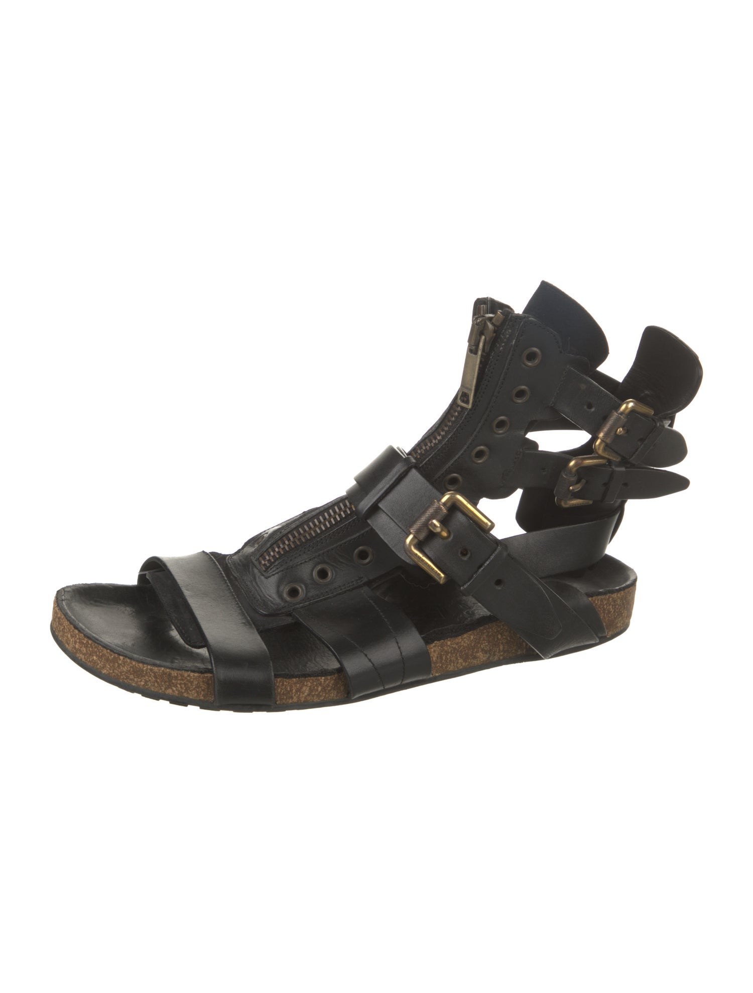 Burberry Leather Sandals - Black Sandals, Shoes - BUR430334 | The RealReal