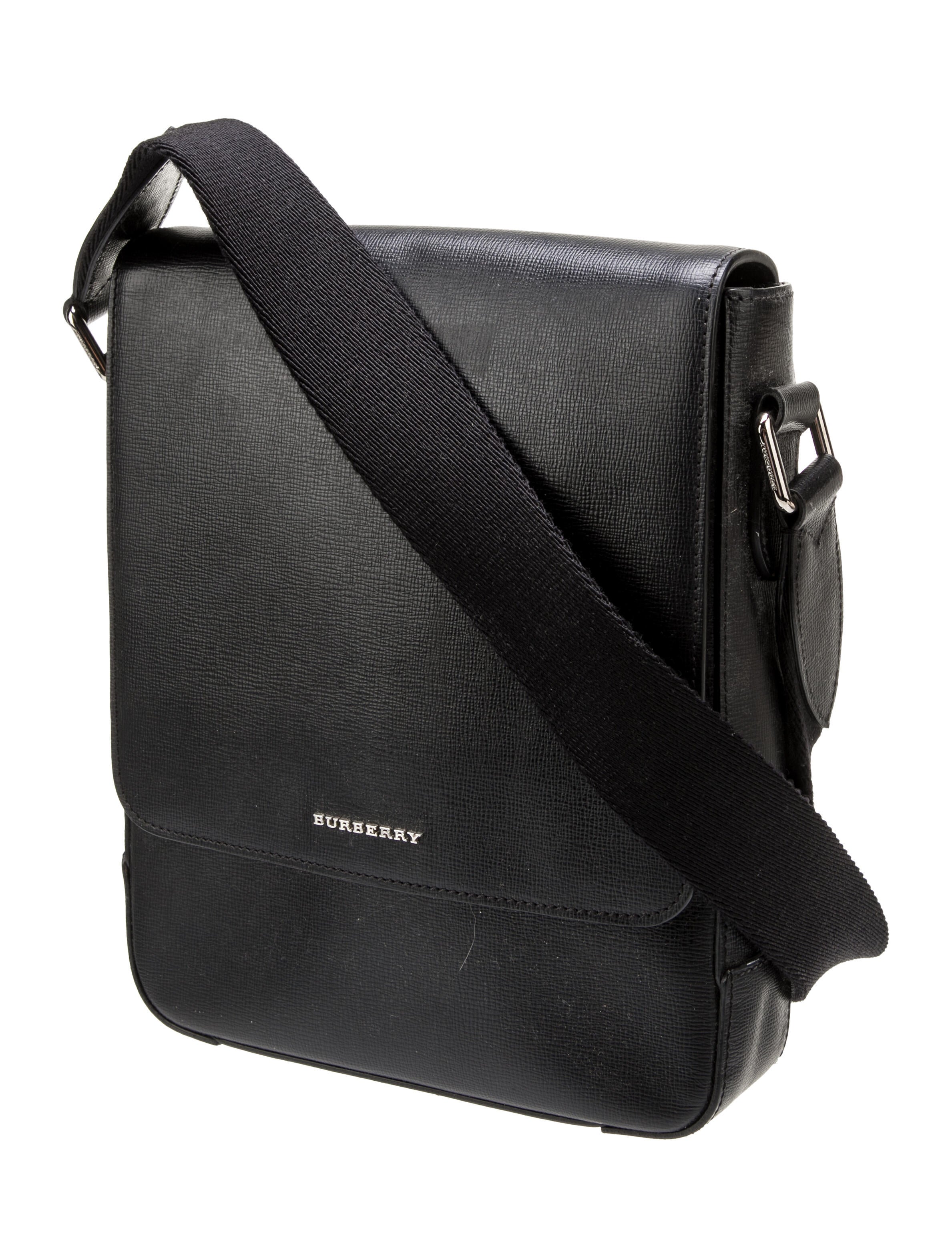 Burberry Leather Messenger Bag - Black Messenger Bags, Bags - BUR430971 ...