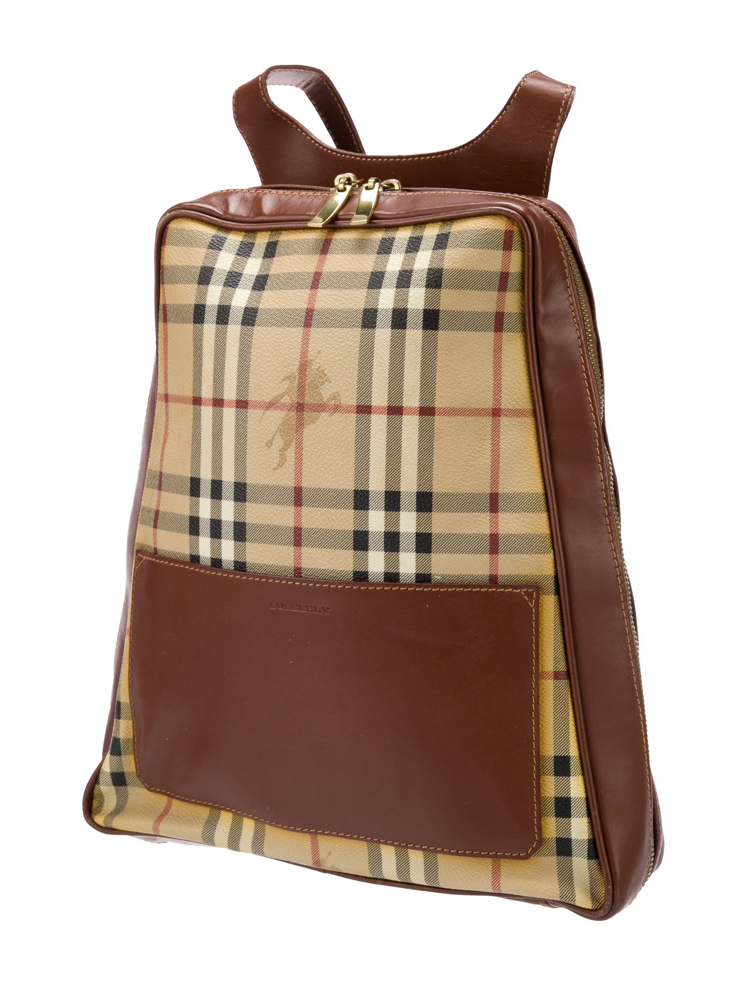 Burberry Haymarket Check Backpack - Neutrals Backpacks, Handbags ...