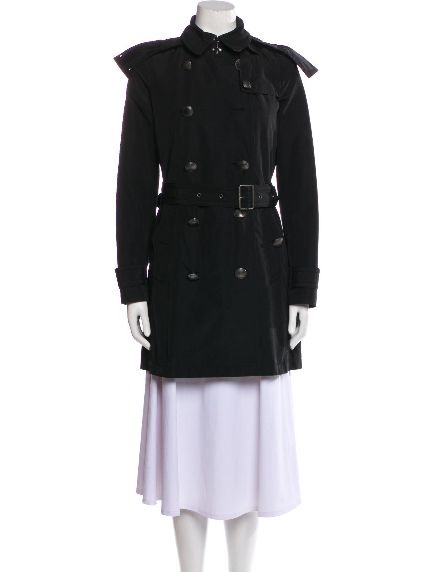 Burberry Brit Trench Coat - Black Coats, Clothing - BUR431363 | The RealReal