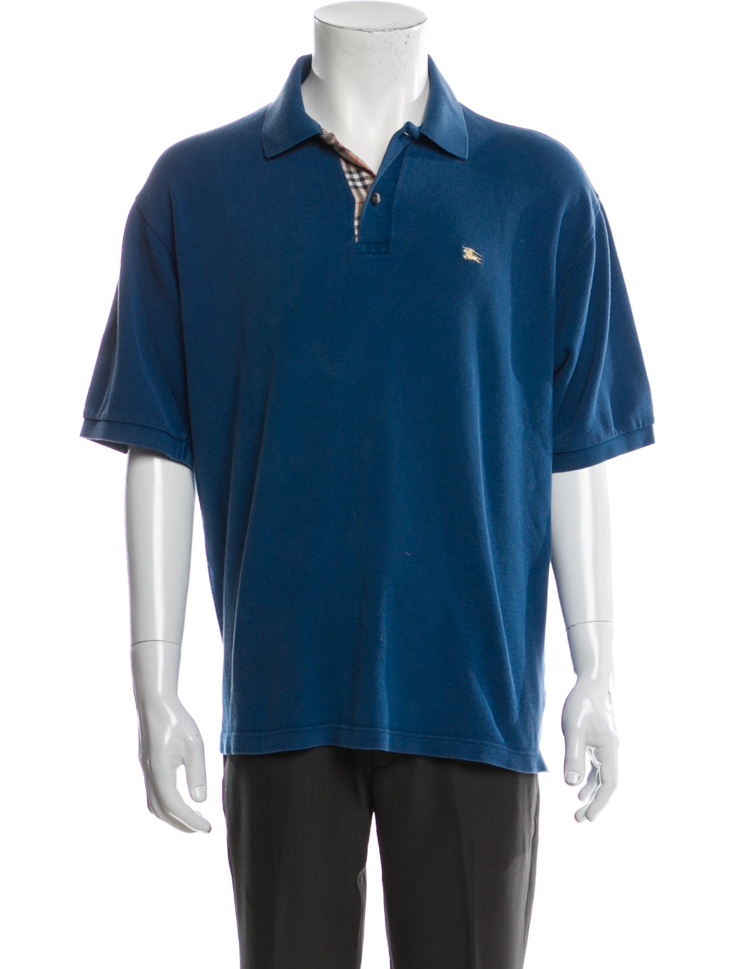 Burberry London Collar Short Sleeve Polo Shirt - Blue Polos, Clothing ...