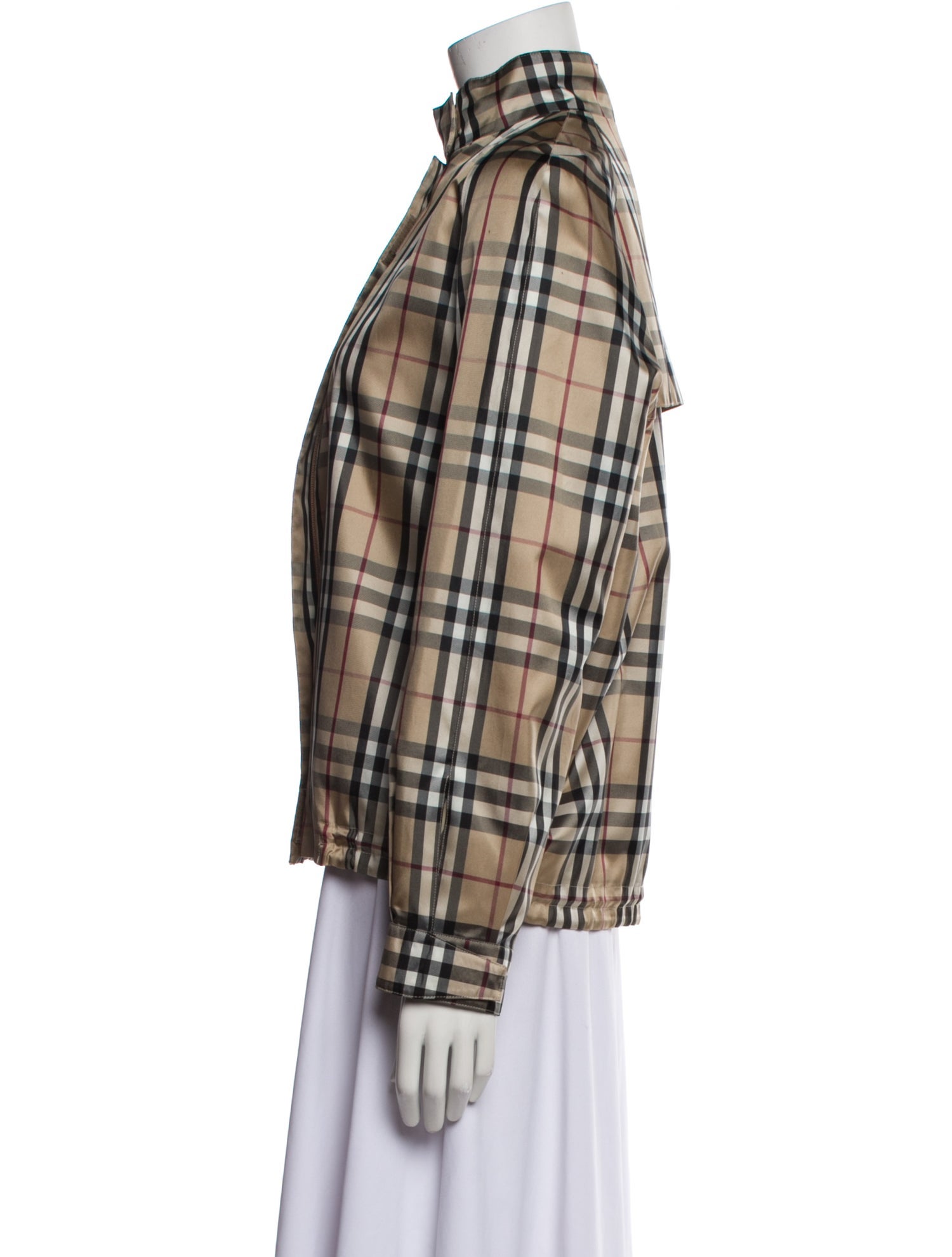 Burberry Plaid Print Jacket - Neutrals Jackets, Clothing - BUR432913 ...