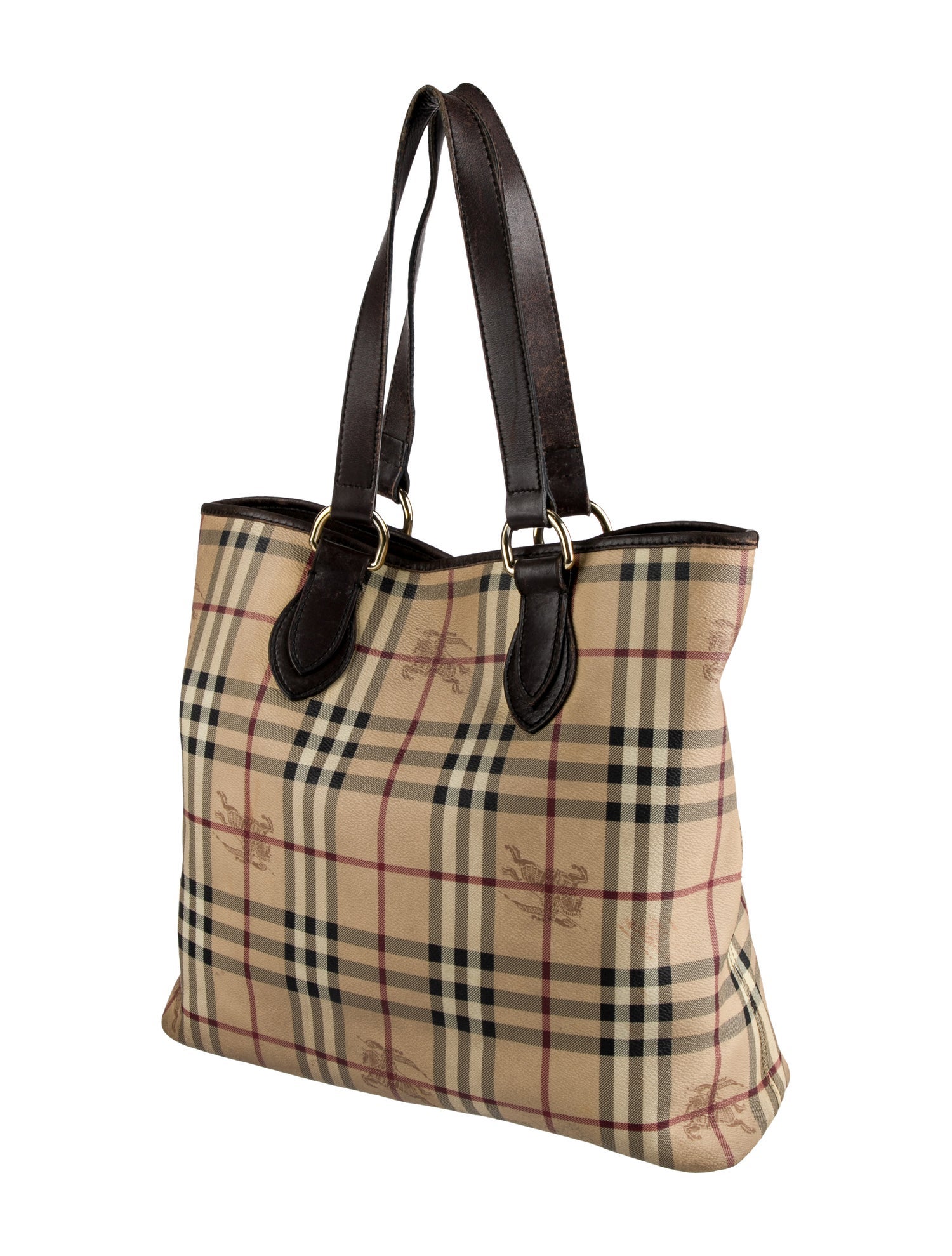 Burberry Haymarket Check Tote Bag - Brown Totes, Handbags - BUR428565 ...