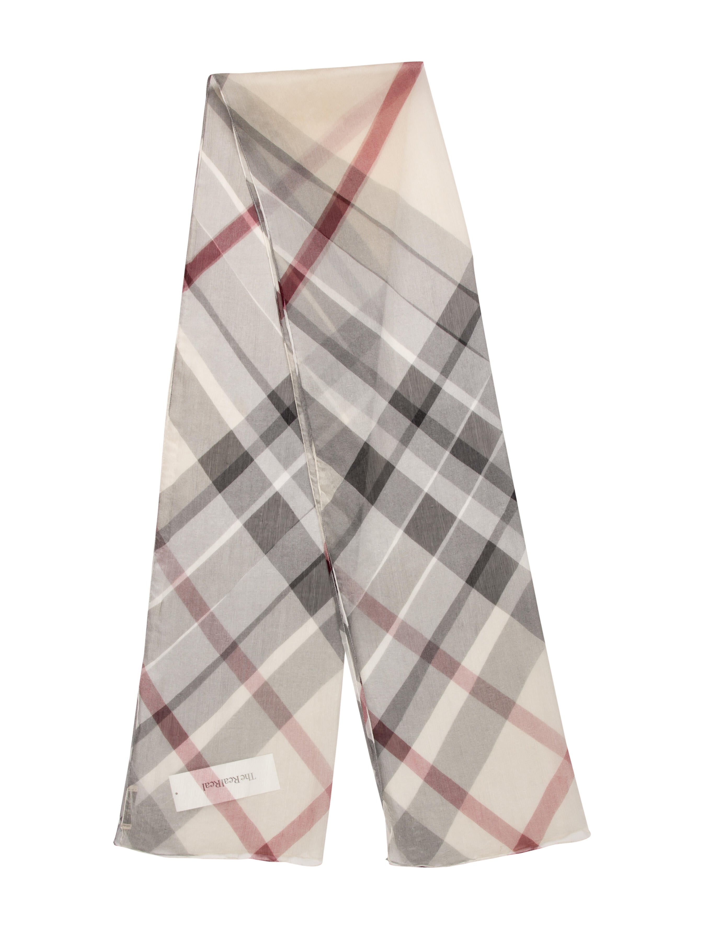 Burberry Silk House Check Pattern Scarf - Neutrals Scarves and Shawls ...