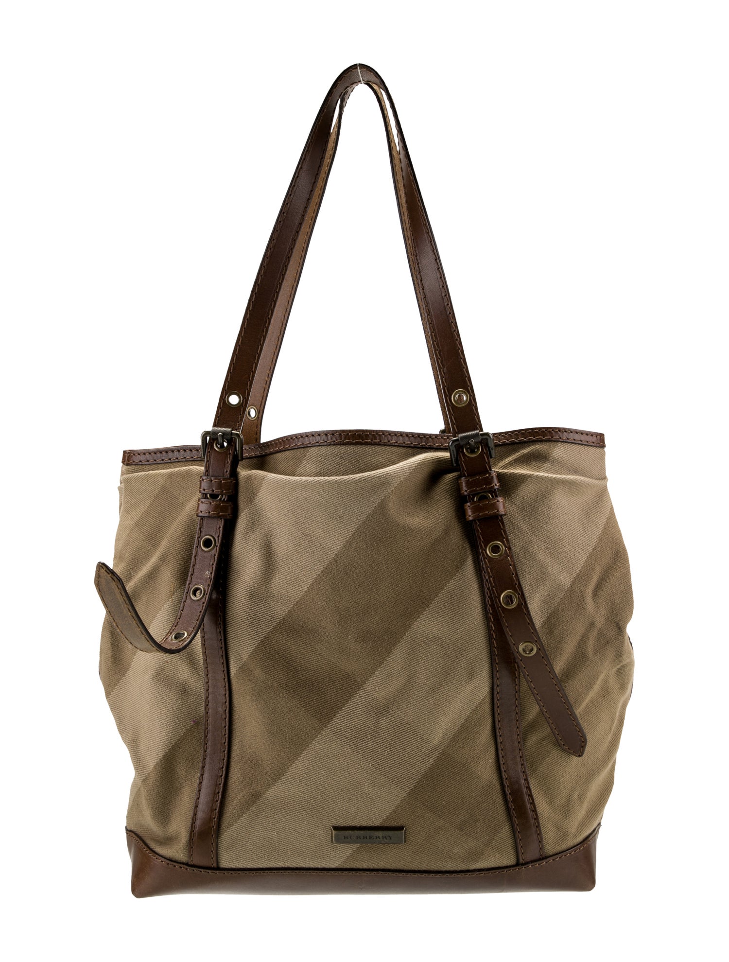 Burberry London Mega Check Tote - Neutrals Totes, Handbags - BUR435747 ...
