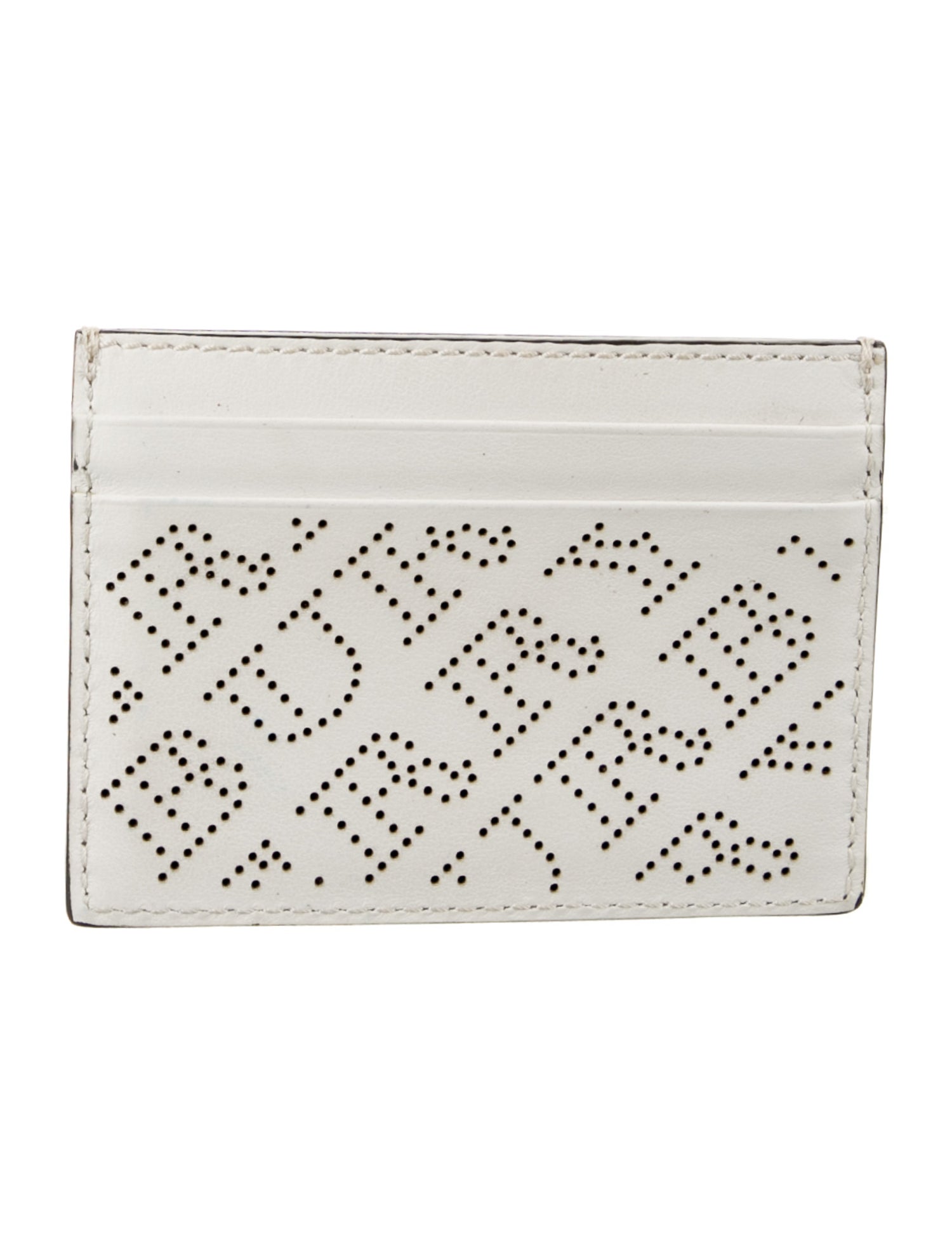 Burberry Leather Printed Card Holder - White Wallets, Accessories ...