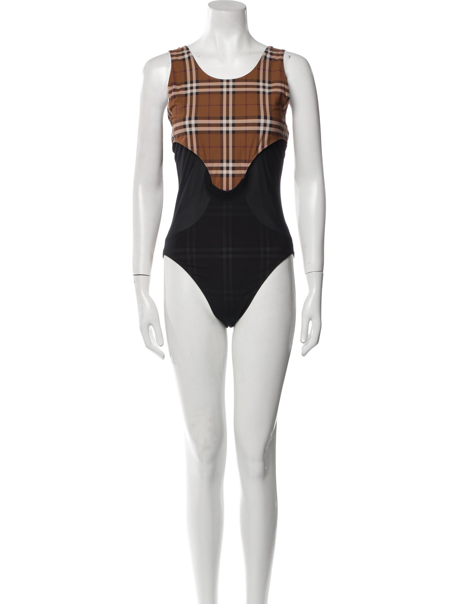 Burberry London Scoop Neck Sleeveless Bodysuit - Neutrals Tops ...