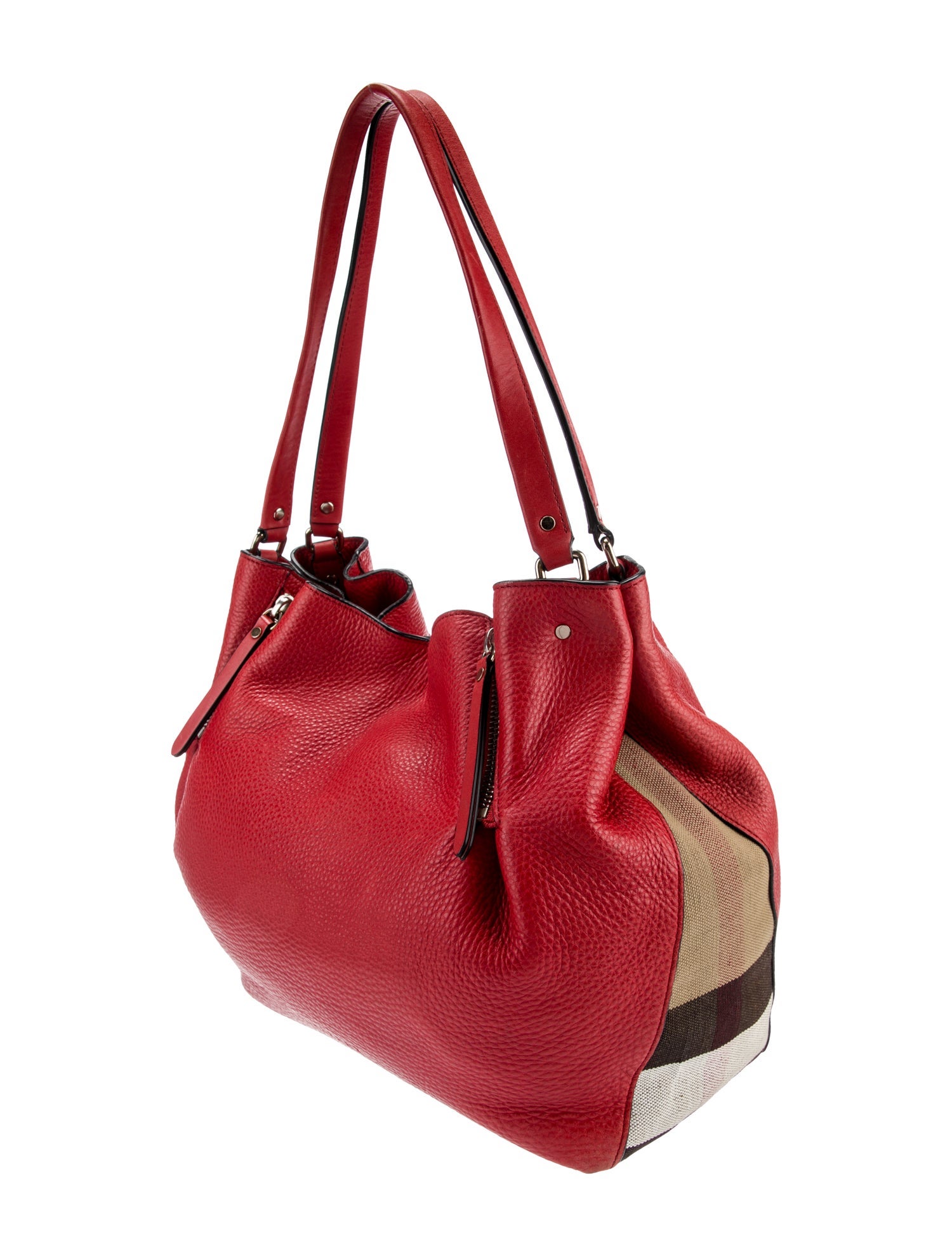 Burberry House Check Maidstone Shoulder Bag - Red Totes, Handbags ...
