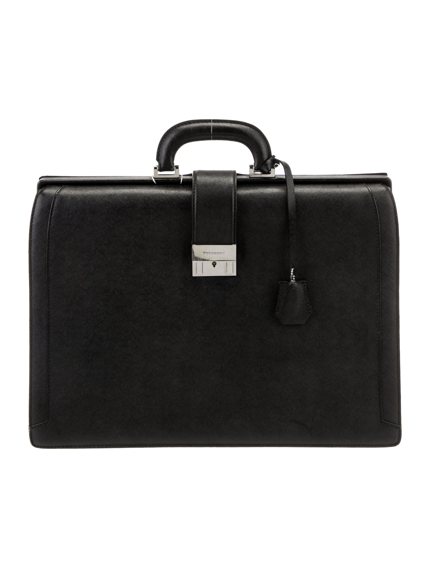Canali Solid Leather Briefcase - Black Briefcases, Bags - CNL30870 ...