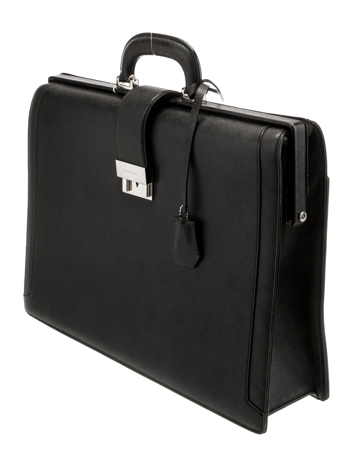Canali Solid Leather Briefcase - Black Briefcases, Bags - CNL30870 ...