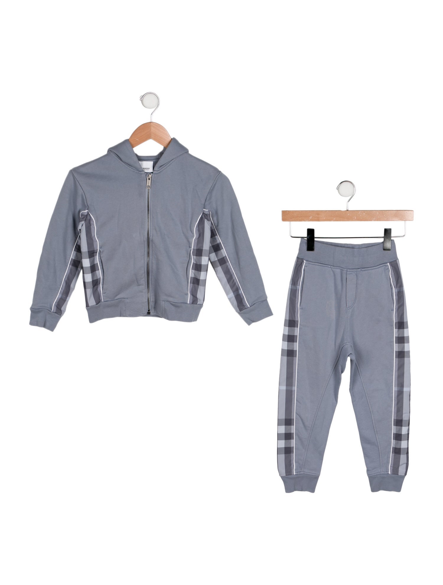Burberry Kids Check Patterned Sweat Suits - Blue Sizes 7-16, Girls ...