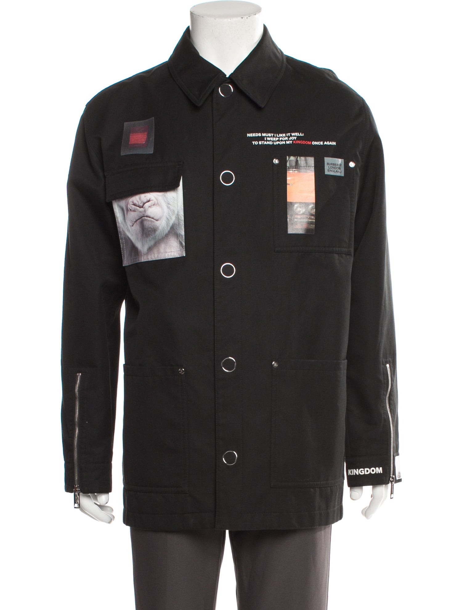 Burberry Graphic Print Jacket - Black Outerwear, Clothing - BUR443030 ...