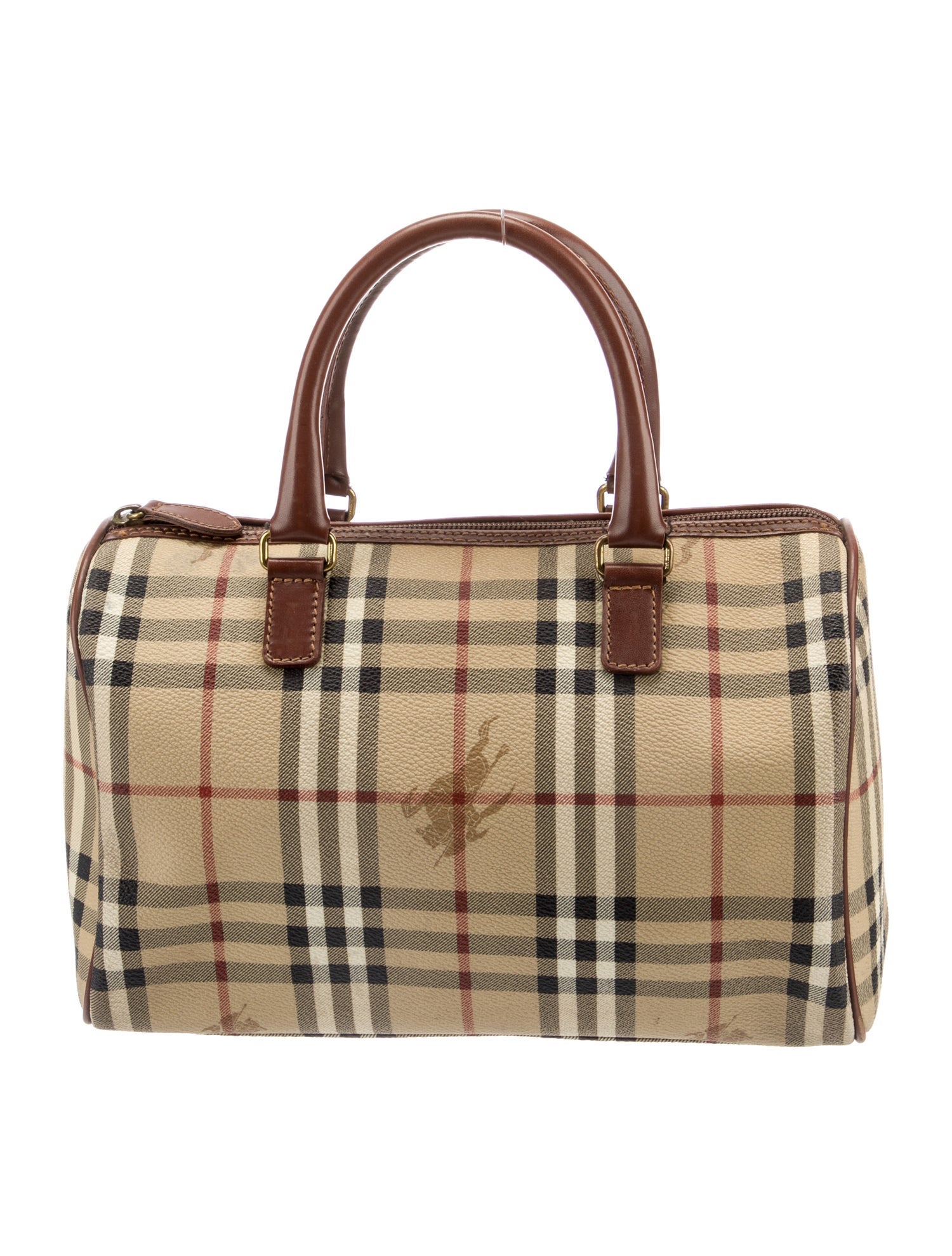 Burberry Haymarket Check Pattern Top Handle Bag - Neutrals Handle Bags ...