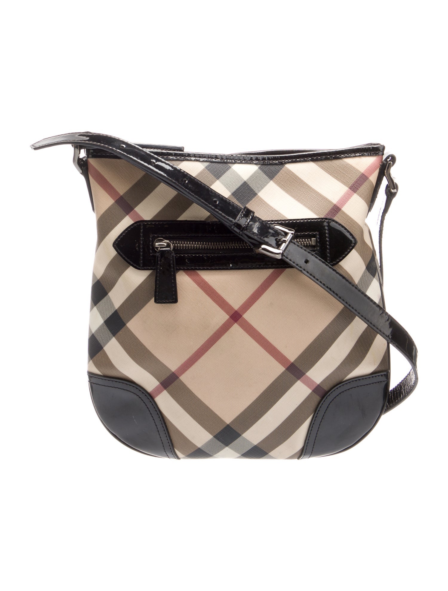 Burberry Canvas Nova Check Pattern Crossbody Bag - Neutrals Crossbody ...