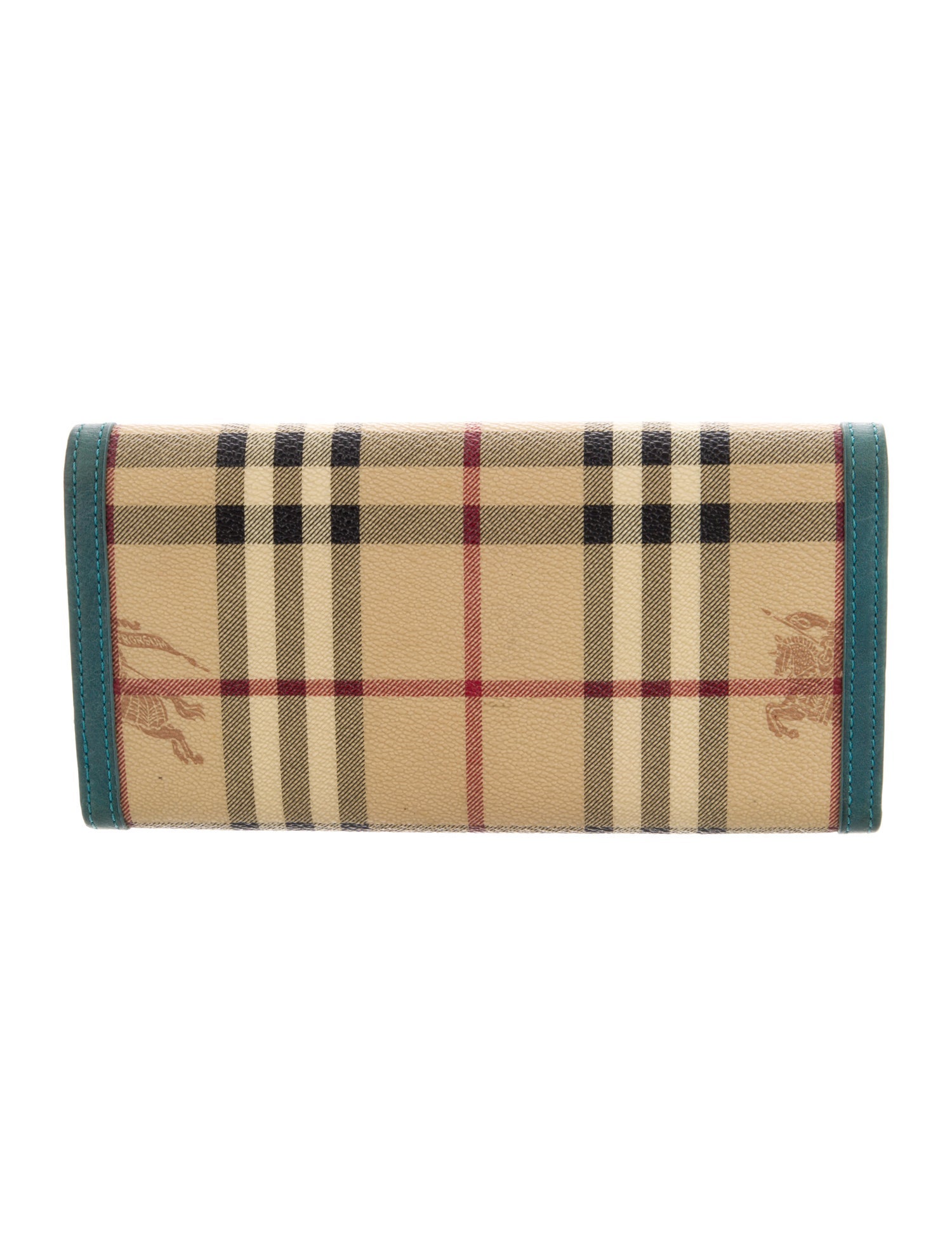 Burberry Haymarket Check Pattern Plaid Print Continental Wallet ...