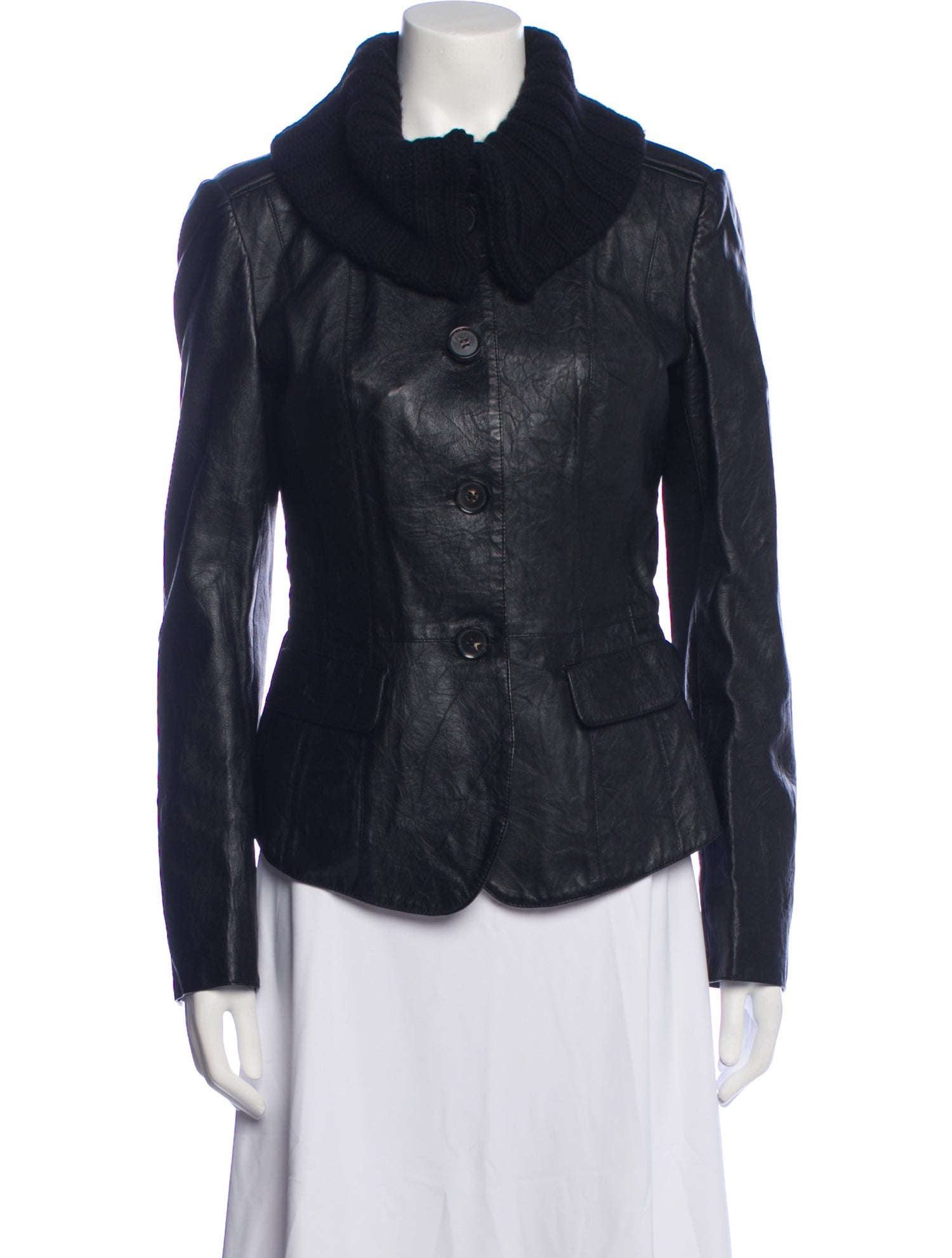 Burberry Leather Jacket - Black Jackets, Clothing - BUR453342 | The ...