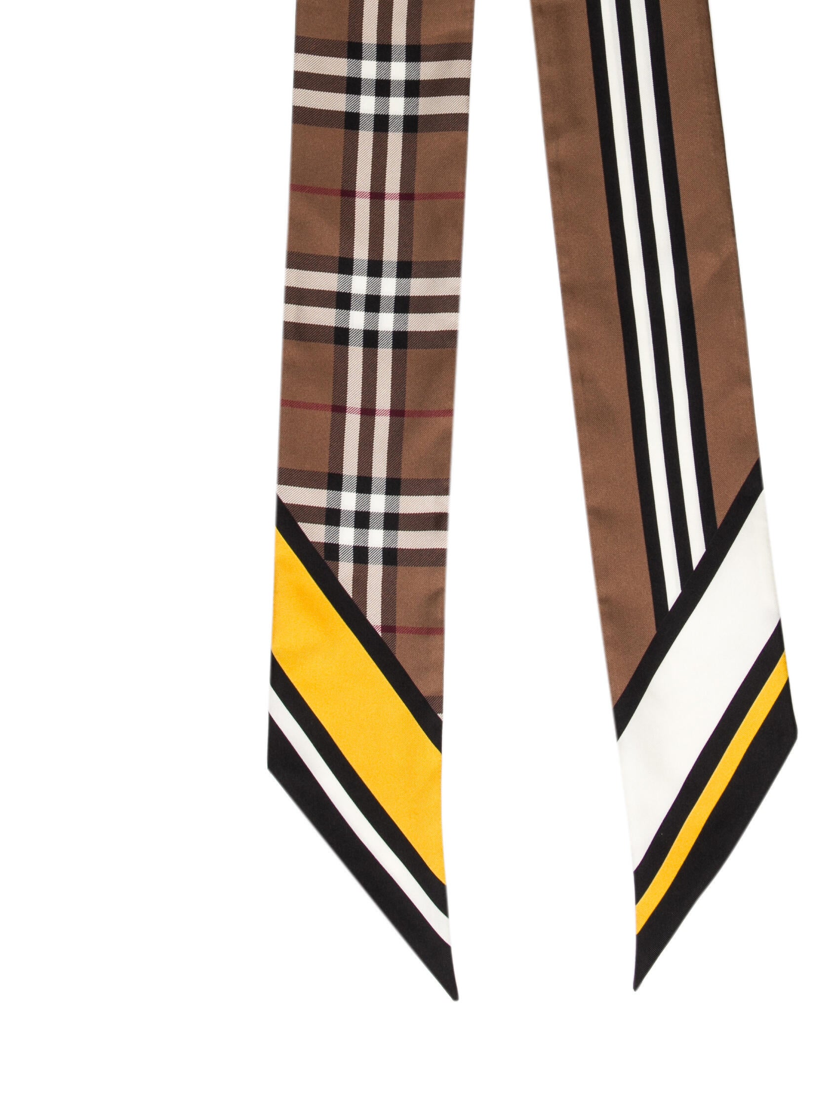 Burberry London Silk Nova Check Pattern Bandeau w/ Tags - Neutrals ...