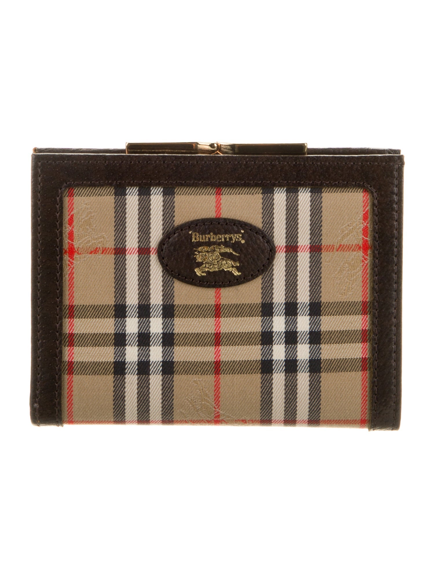 Burberry's Nova Check Pattern Canvas Compact Wallet - Neutrals Wallets ...