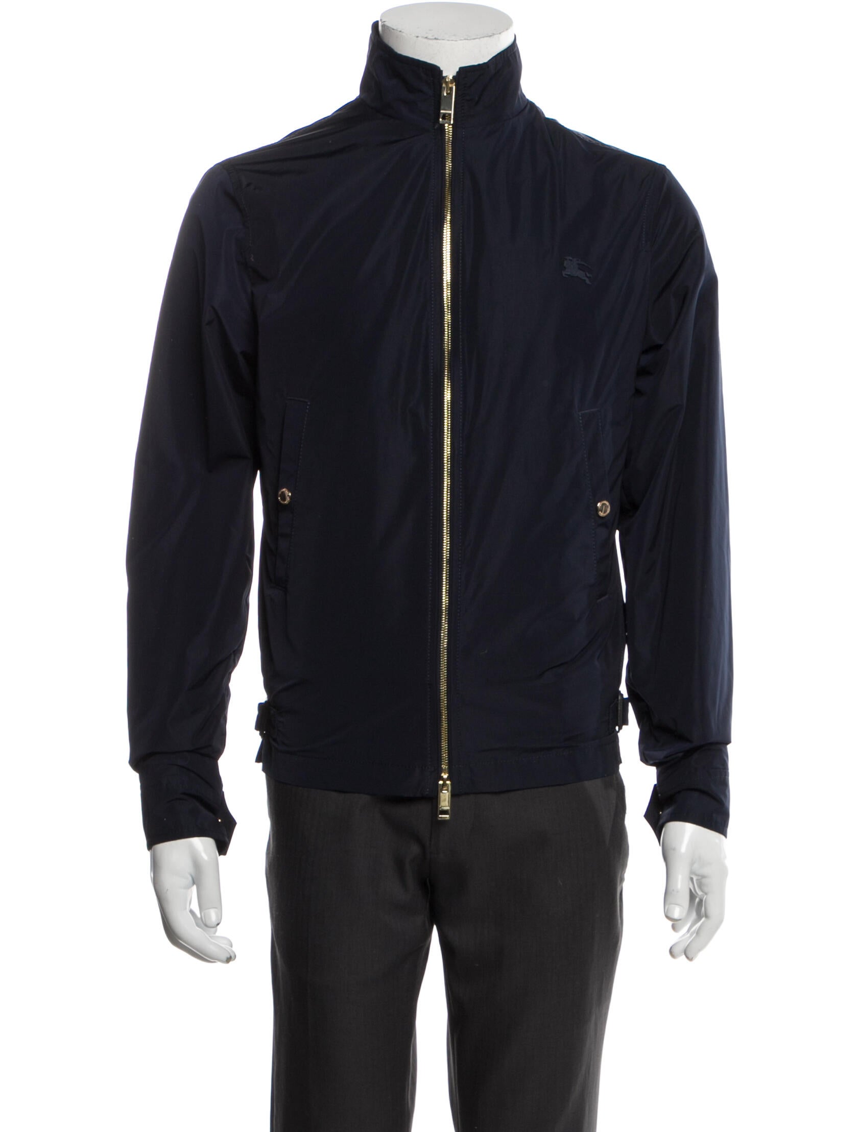 Burberry Nova Check Pattern Windbreaker - Blue Outerwear, Clothing ...