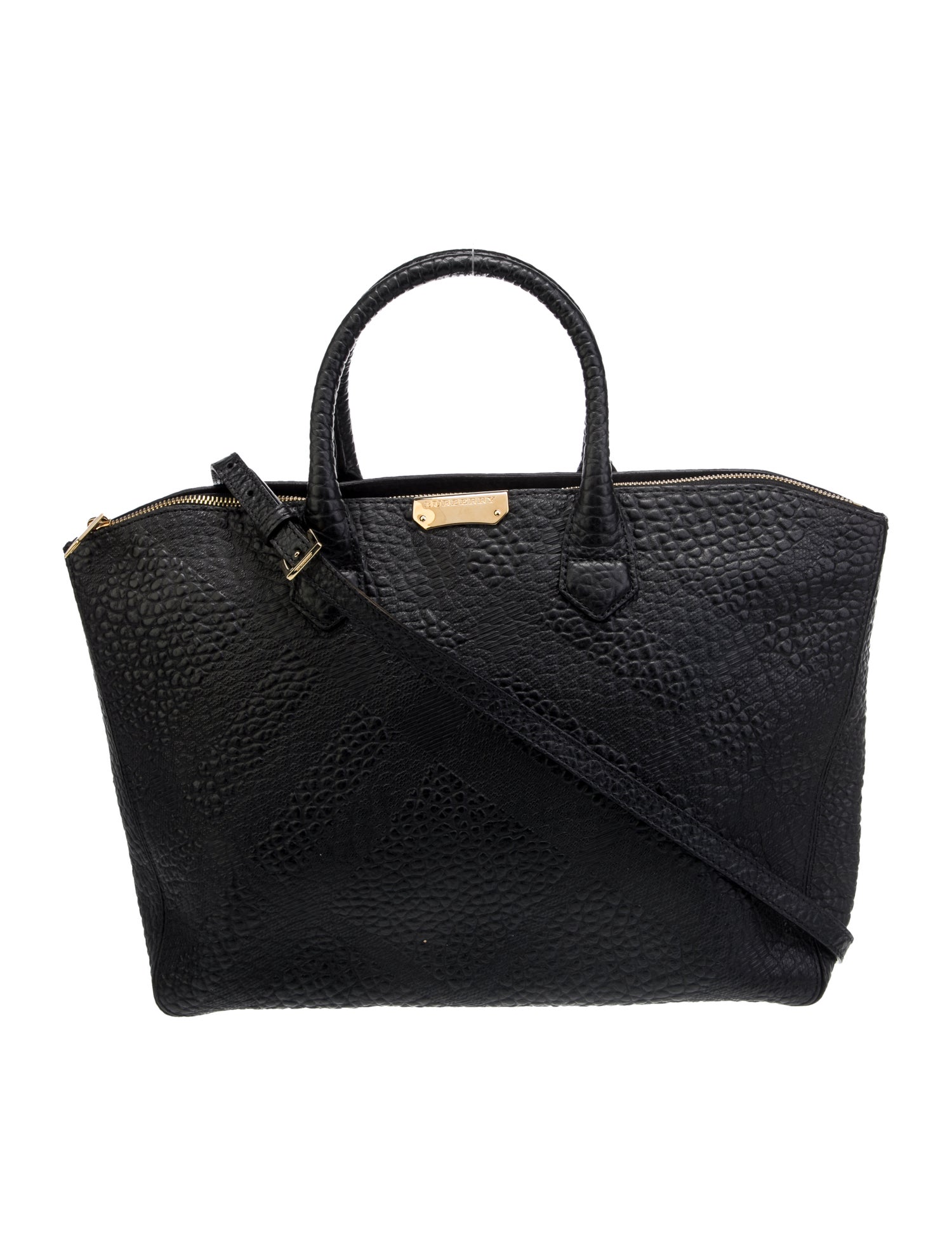 Burberry Leather Messenger Bag - Black Totes, Handbags - BUR463436 ...