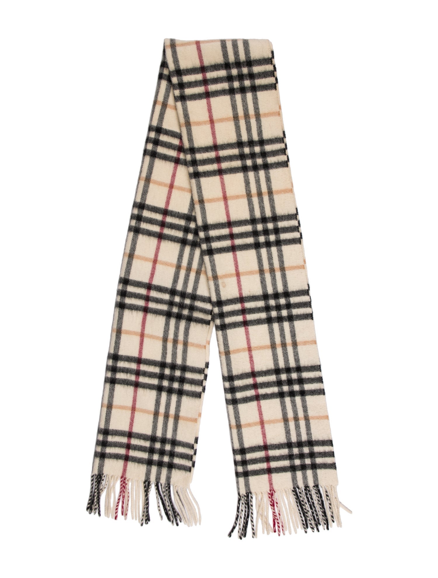 Burberry Cashmere Plaid Print Scarf - Neutrals Scarves and Shawls ...