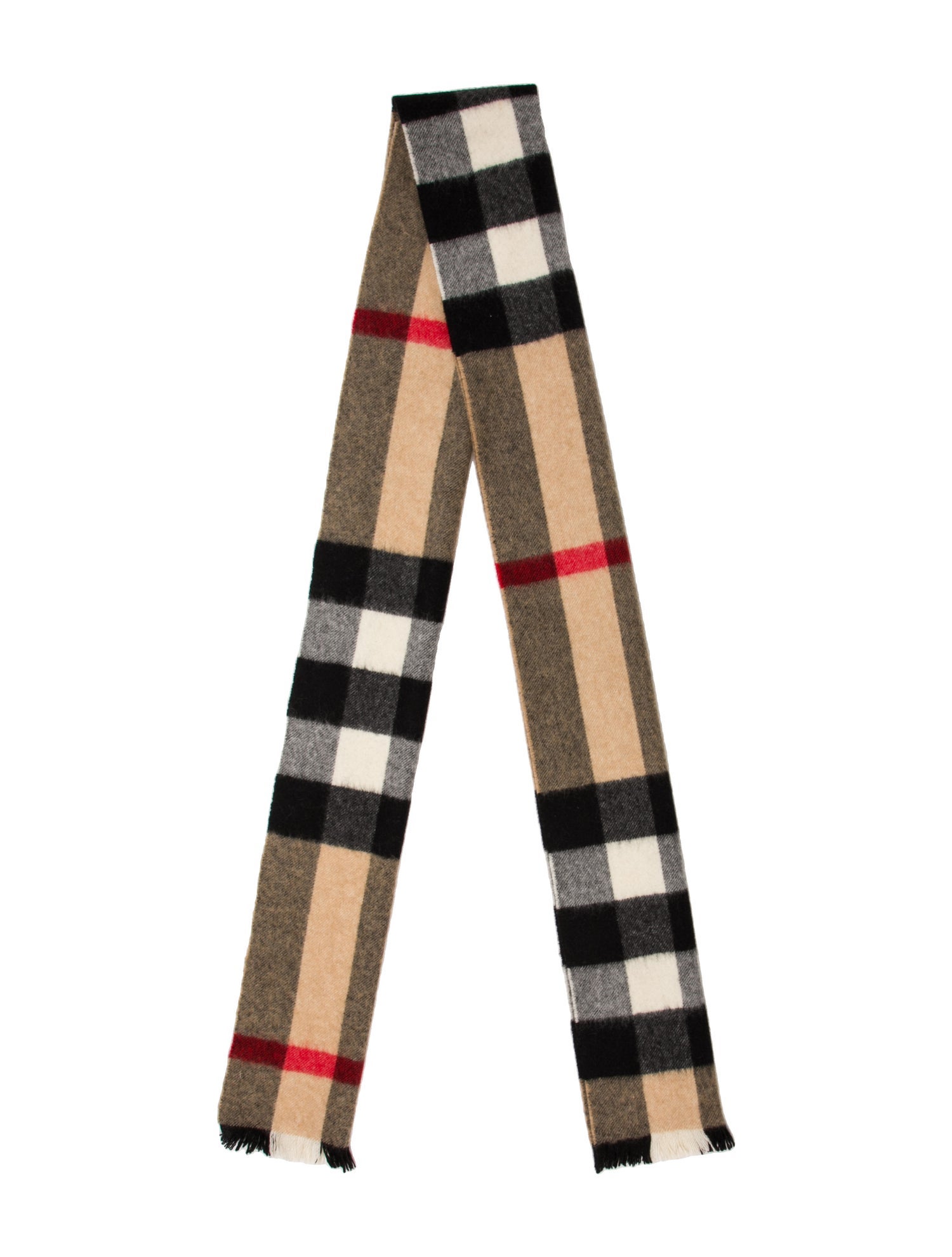 Burberry Cashmere House Check Pattern Scarf - Neutrals Scarves and ...