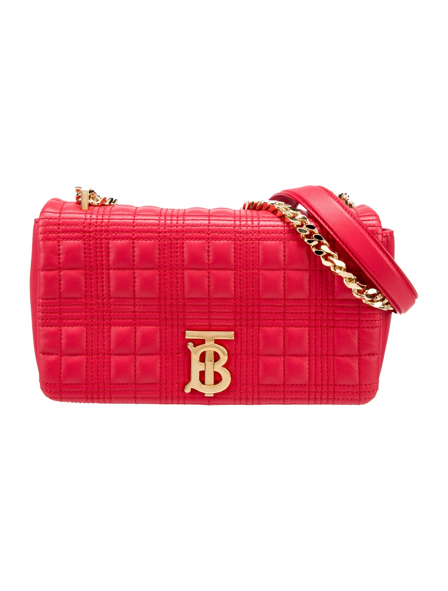 Burberry TB Monogram Lola Shoulder Bag - Red Shoulder Bags, Handbags ...